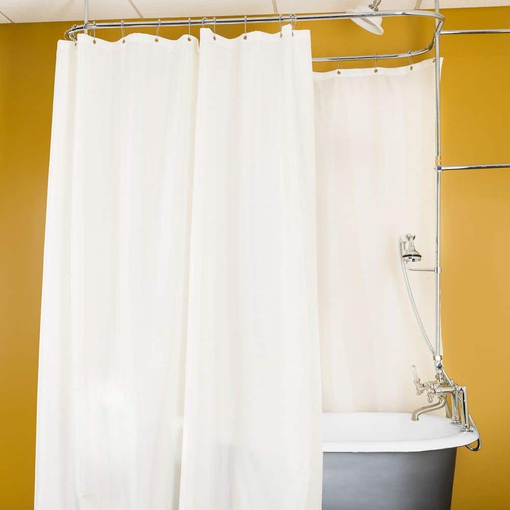 Waterproof Nylon Polyester Fabric Shower Curtain Liner by Home Bargains ...