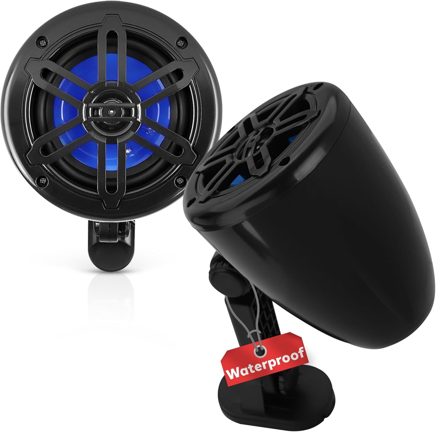 Waterproof Off-Road Speakers – 2-Way Marine Grade Box Speaker System ...