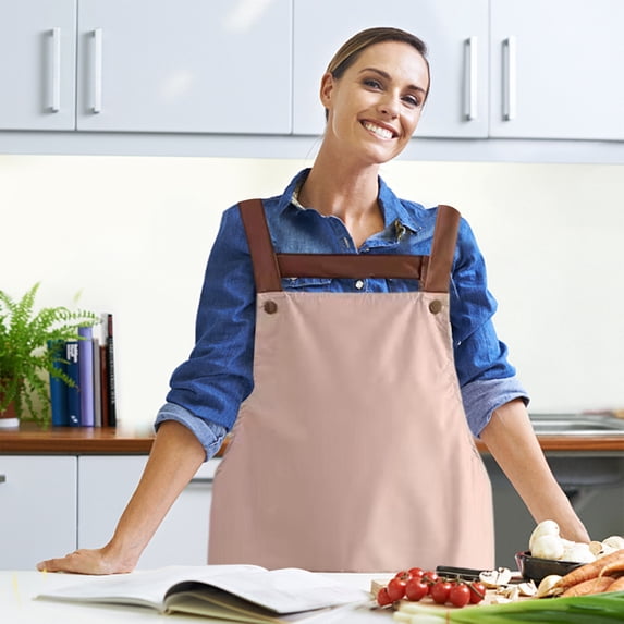 Waterproof Oil-Resistant Kitchen Apron with Adjustable Ties and Phone ...