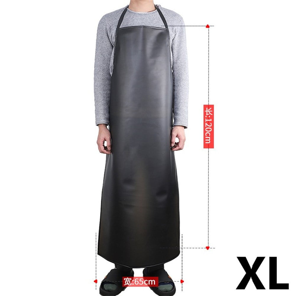 Waterproof Oilproof Apron Men Women Work Apron Pvc Black Hotel Aquatic ...
