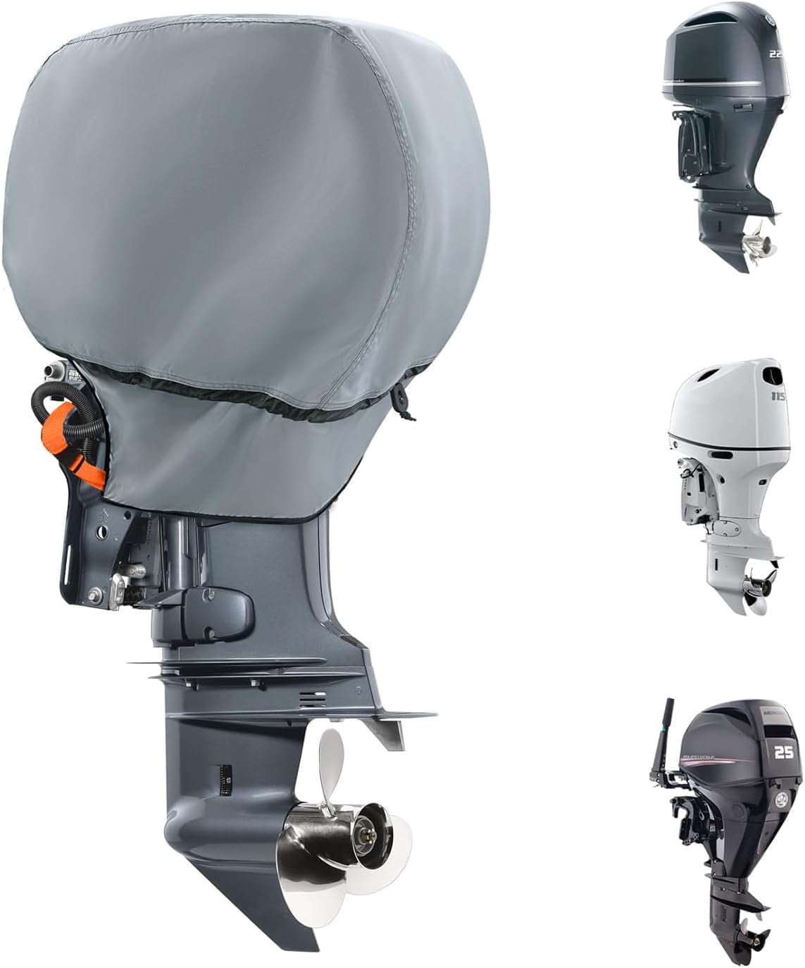 Waterproof Outboard Cover, 1200D Heavy Duty Waterproof Outboard Cover ...