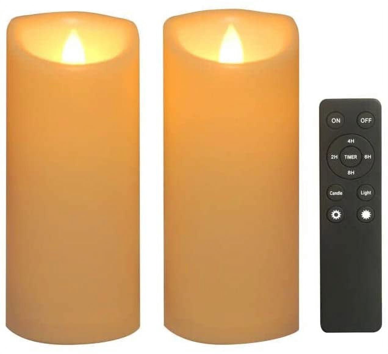 Waterproof Outdoor Battery Operated Flameless Candles with Remote Timer ...
