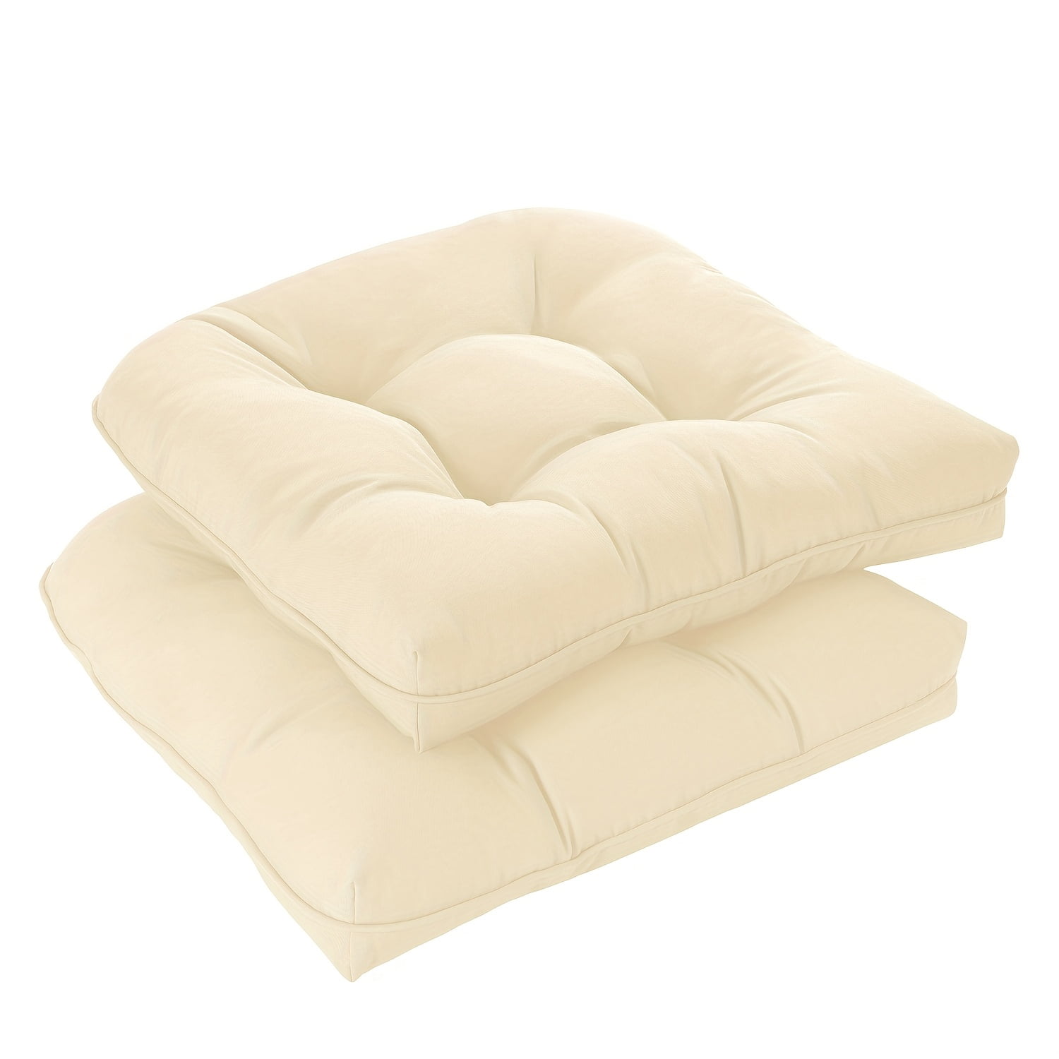 Waterproof Outdoor Chair Cushions - Heavy-Duty Tufted Overstuffed Patio ...