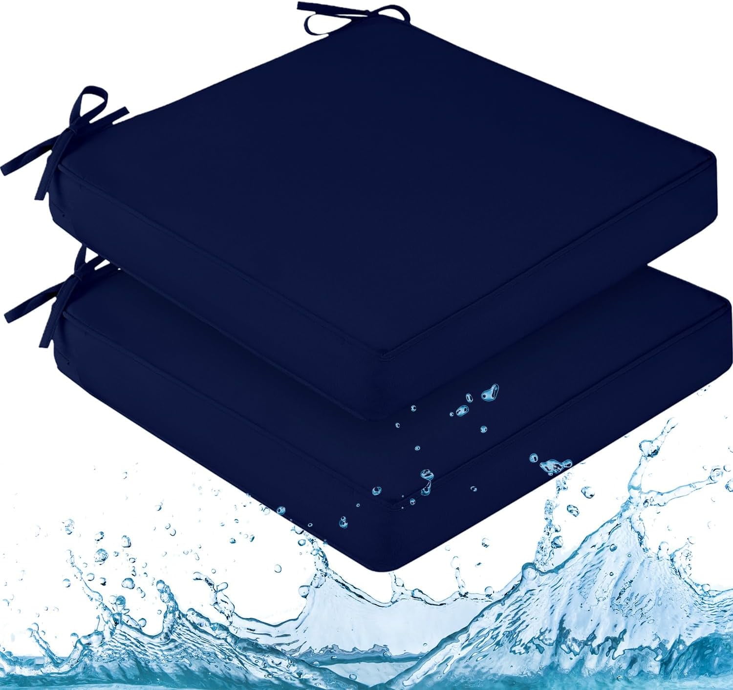 Waterproof Outdoor Chair Cushions for Patio Furniture, 24" x 24" x 4 ...