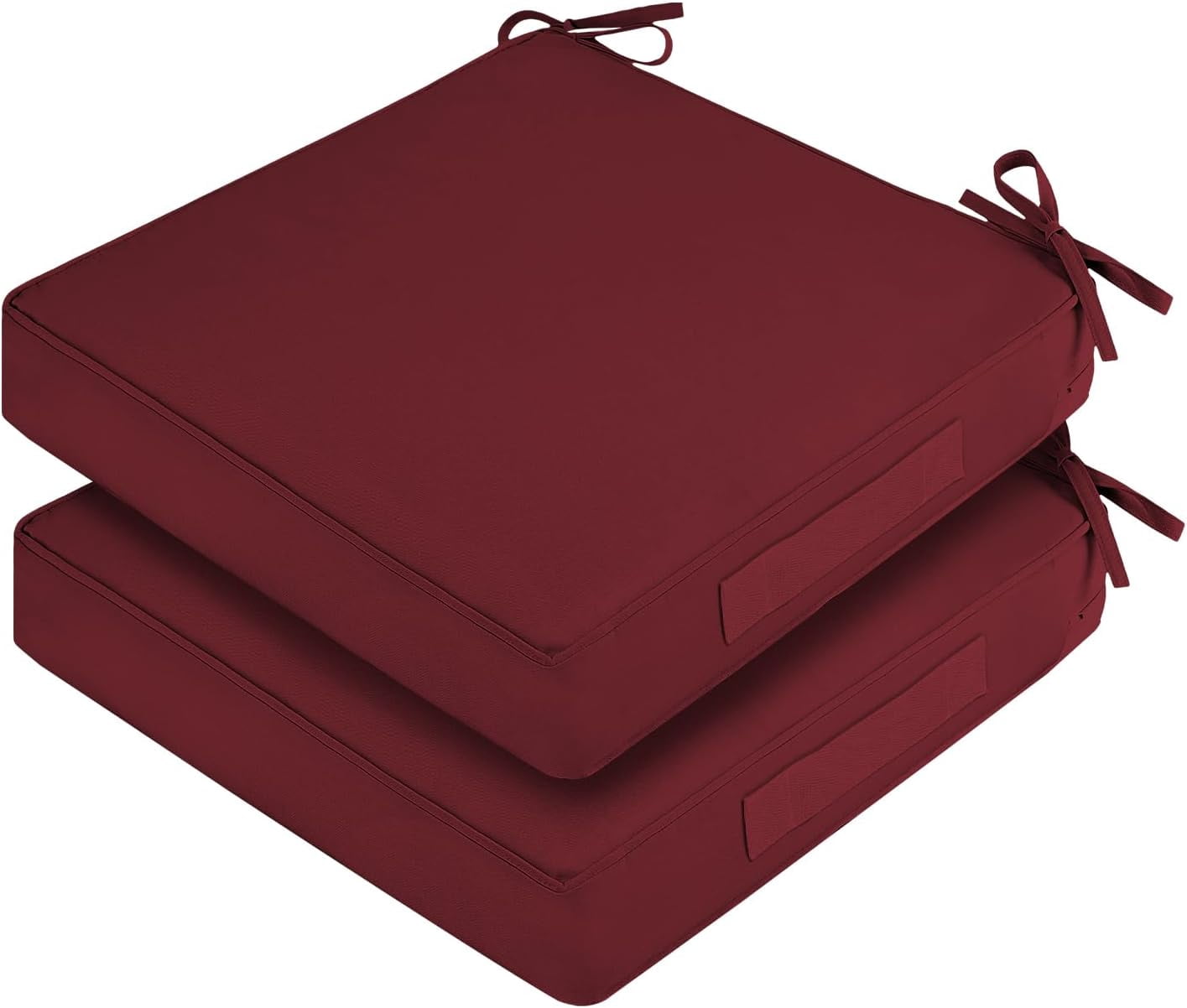 Waterproof Outdoor Chair Cushions Set of 2 Square 19 x 19 x 3 Inches ...