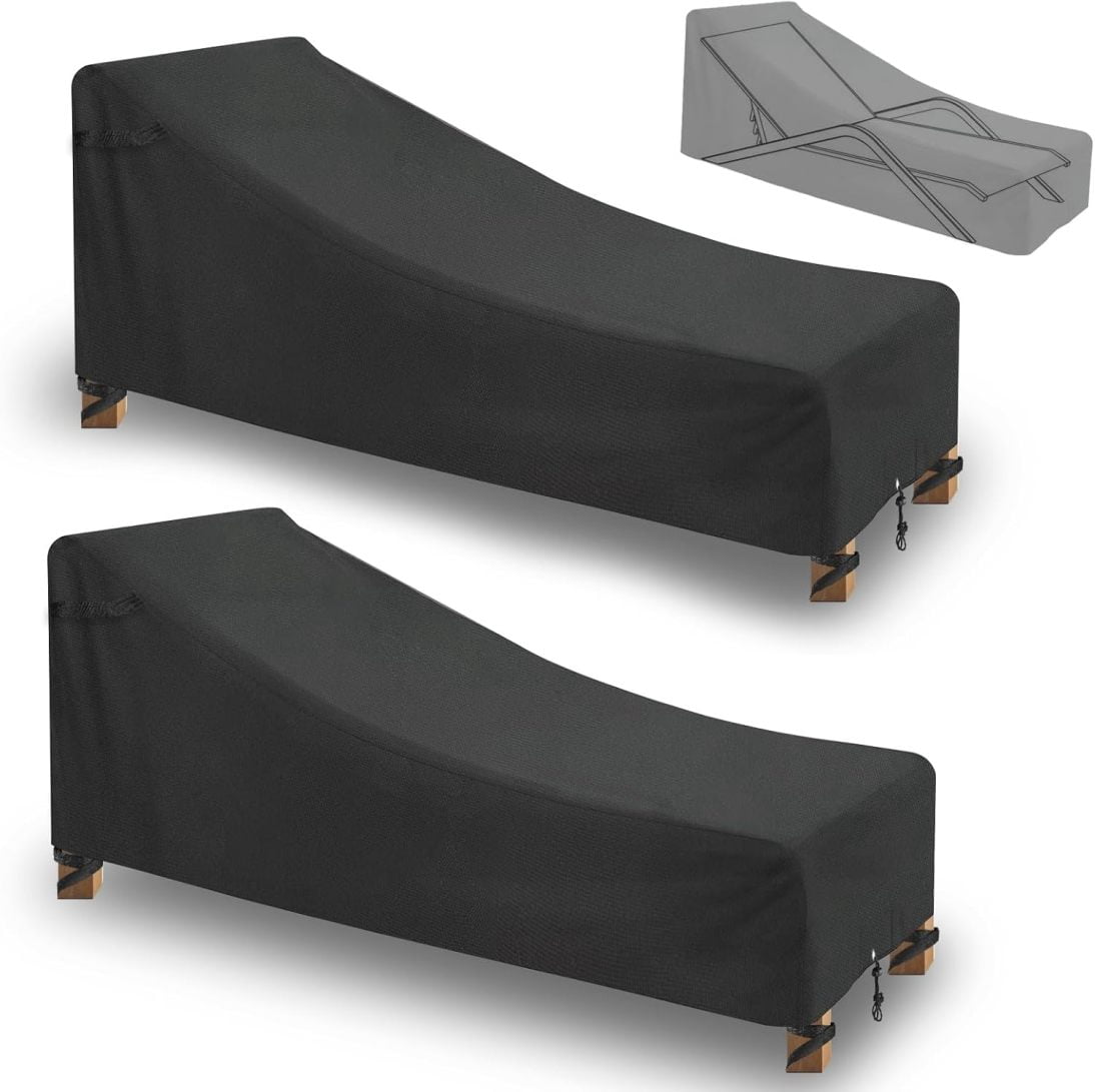 Waterproof Outdoor Chaise Lounge Covers for Patio Furniture 2 Pack,600 ...