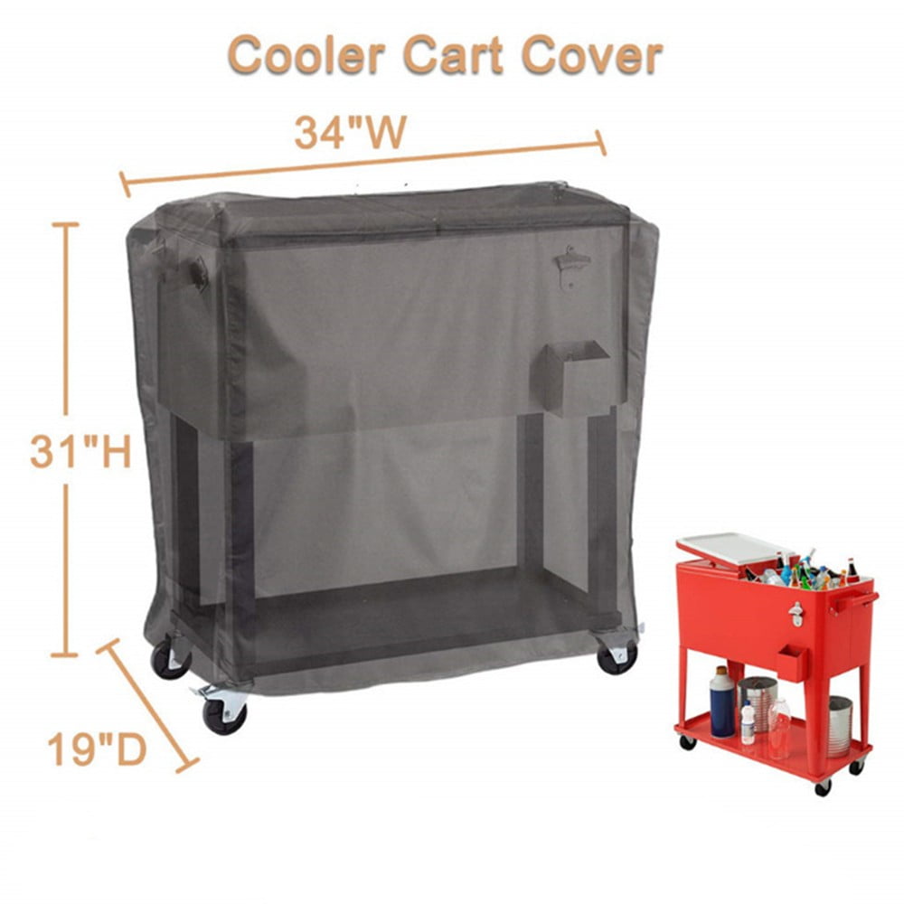Waterproof Outdoor Cooler Cart Cover, UV Coating, Protect Your 80 Quart ...