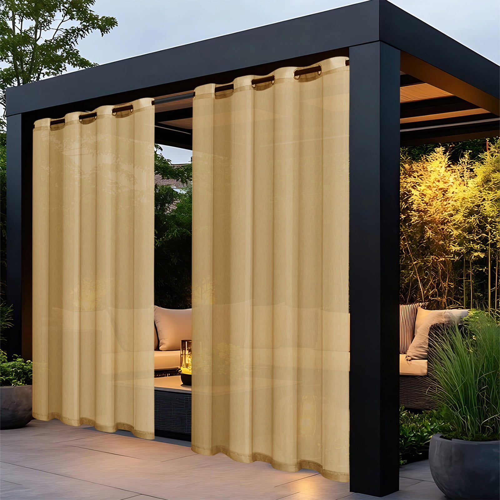 Waterproof Outdoor Curtains for Patio, Premium Thick Privacy ...