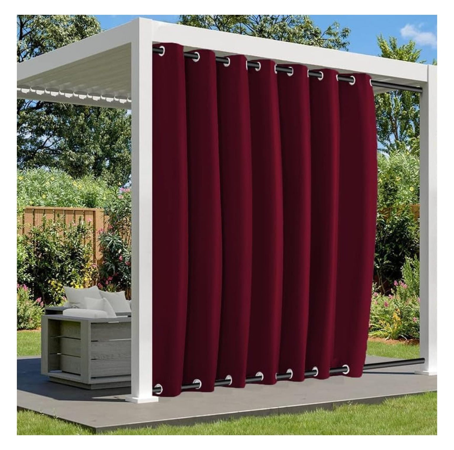 Waterproof Outdoor Curtains for Patio, Weatherproof Blackout Curtain ...
