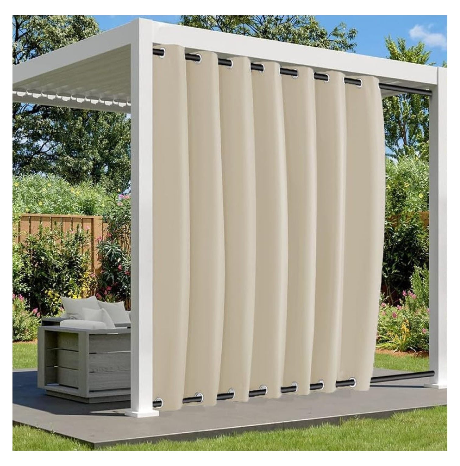 Waterproof Outdoor Curtains for Patio, Weatherproof Blackout Curtain ...