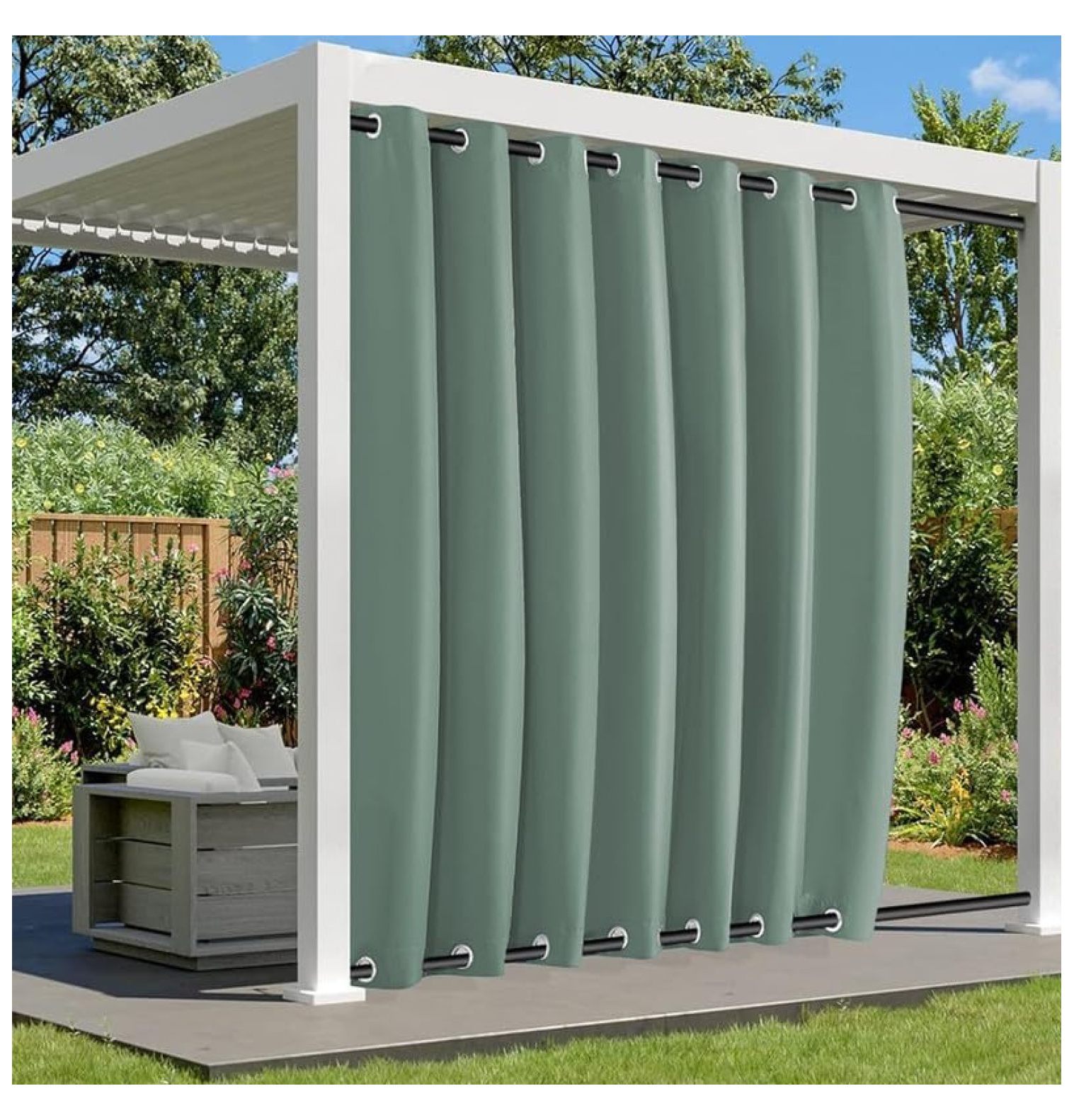 Waterproof Outdoor Curtains for Patio, Weatherproof Blackout Curtain ...