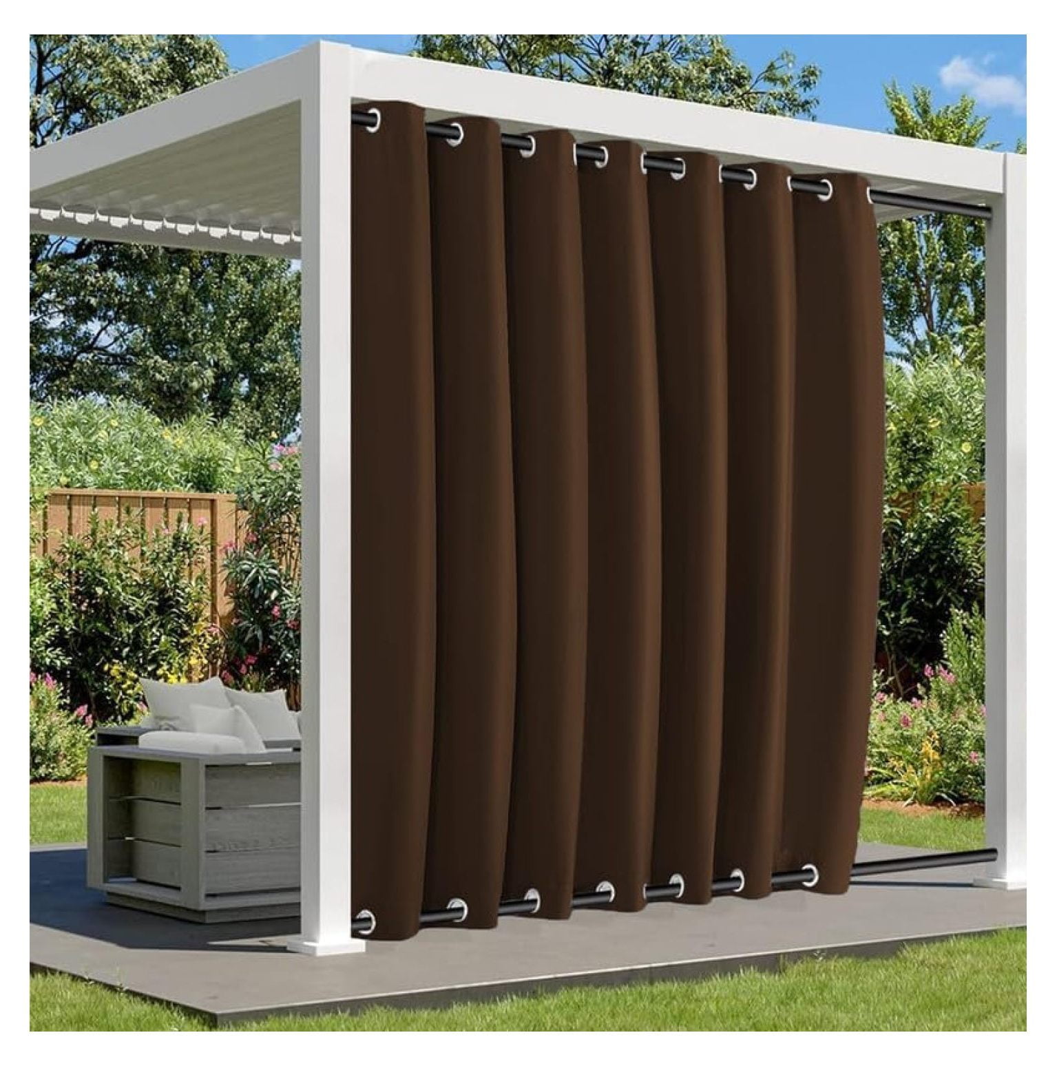 Waterproof Outdoor Curtains for Patio, Weatherproof Blackout Curtain ...