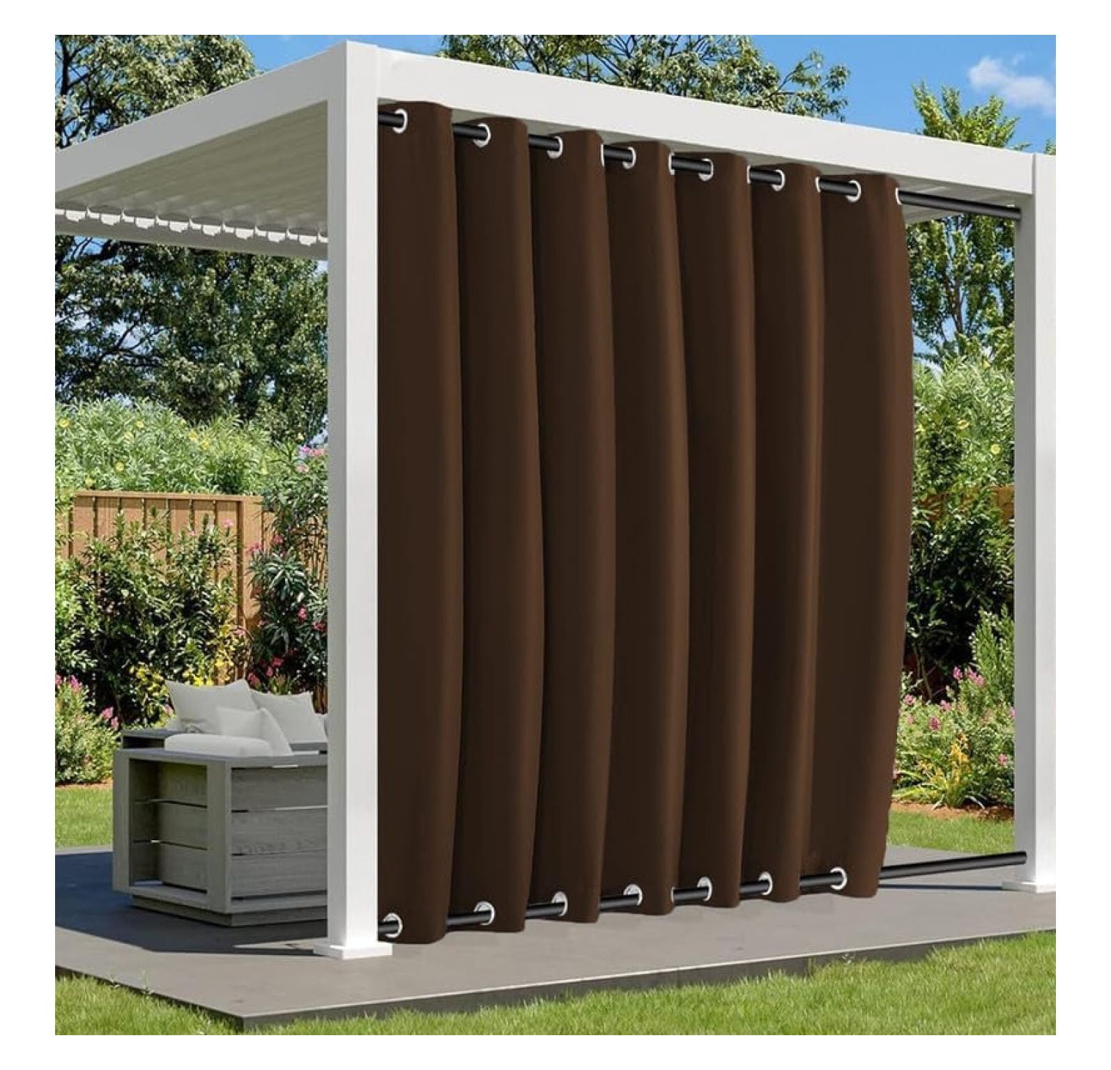 Waterproof Outdoor Curtains for Patio, Weatherproof Blackout Curtain ...