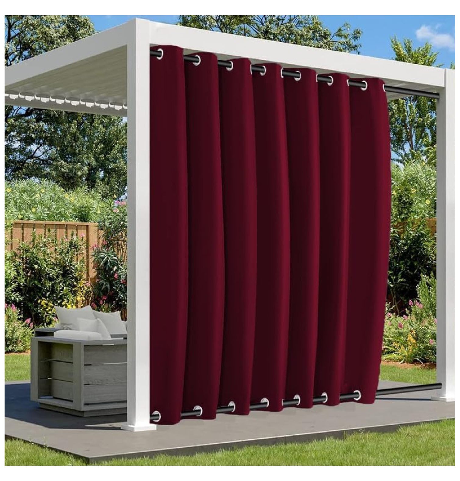 Waterproof Outdoor Curtains for Patio, Weatherproof Blackout Curtain ...