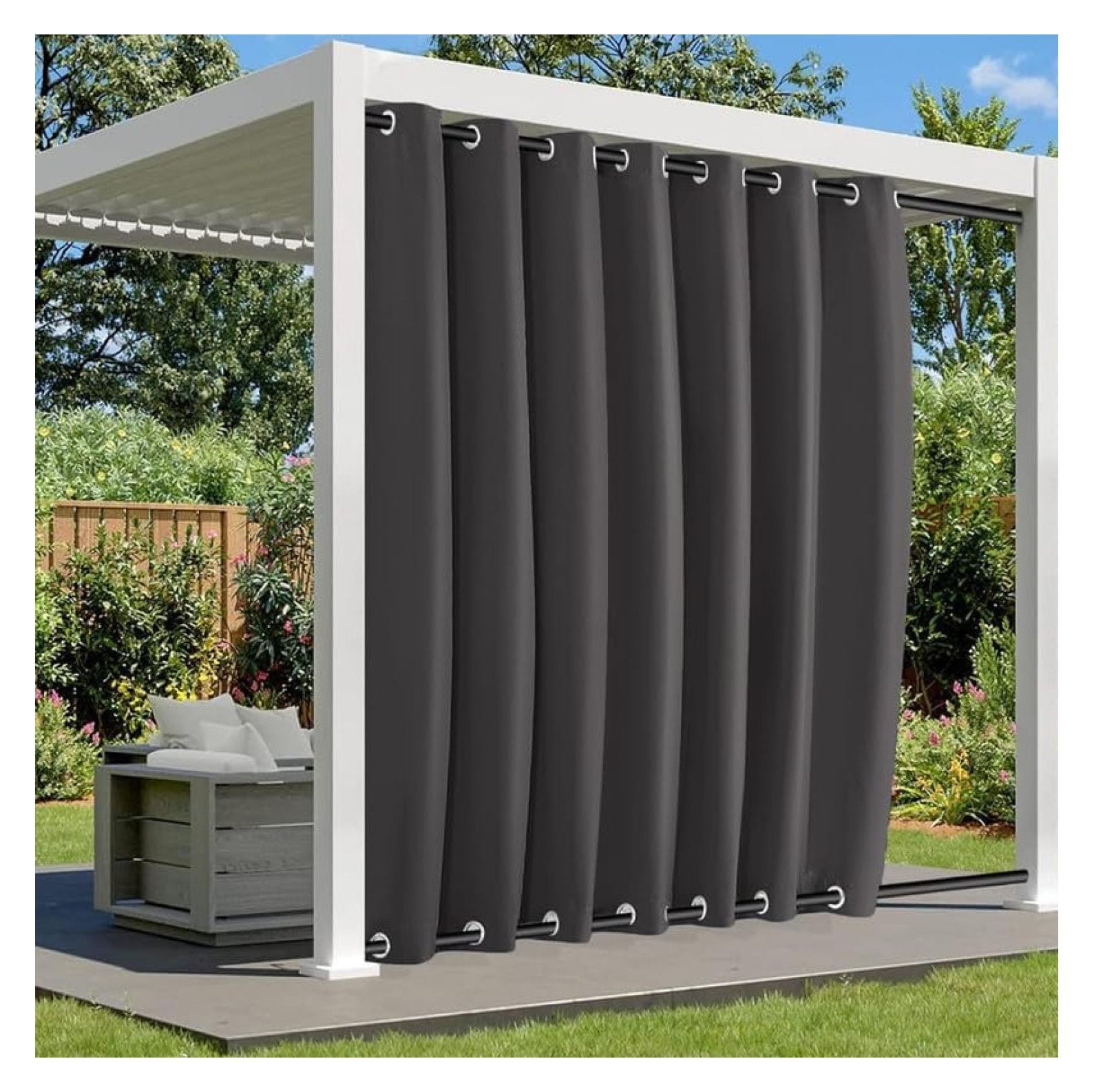 Waterproof Outdoor Curtains for Patio, Weatherproof Blackout Curtain ...