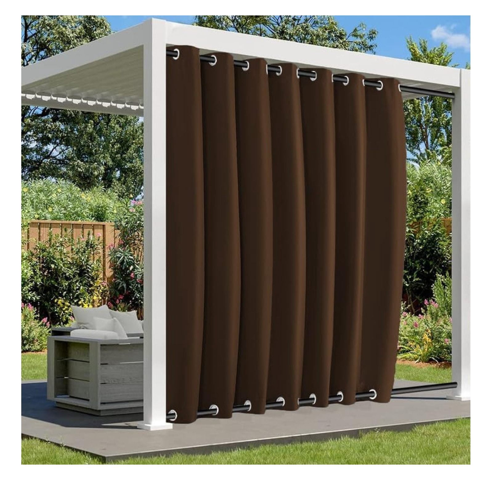 Waterproof Outdoor Curtains for Patio, Weatherproof Blackout Curtain ...