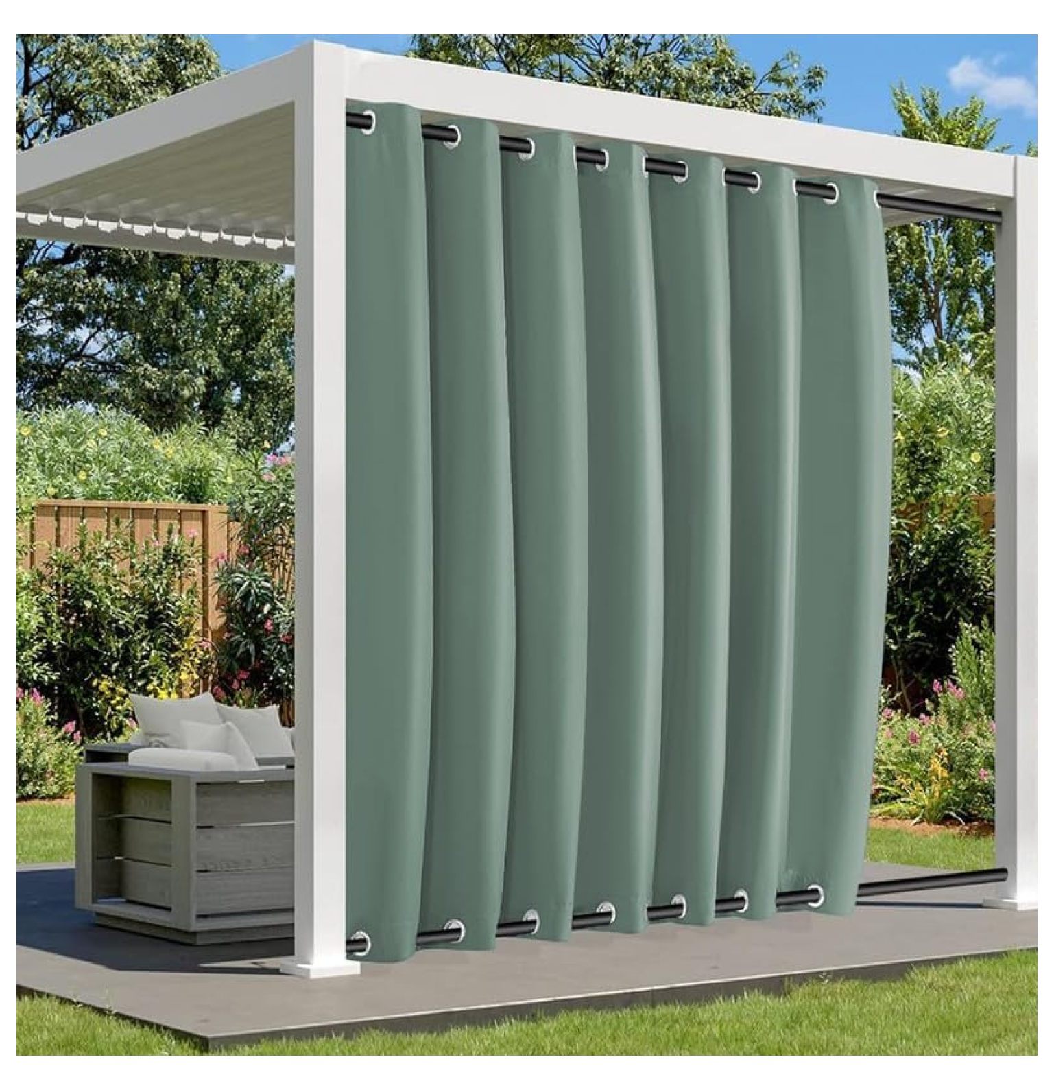 Waterproof Outdoor Curtains for Patio, Weatherproof Blackout Curtain ...