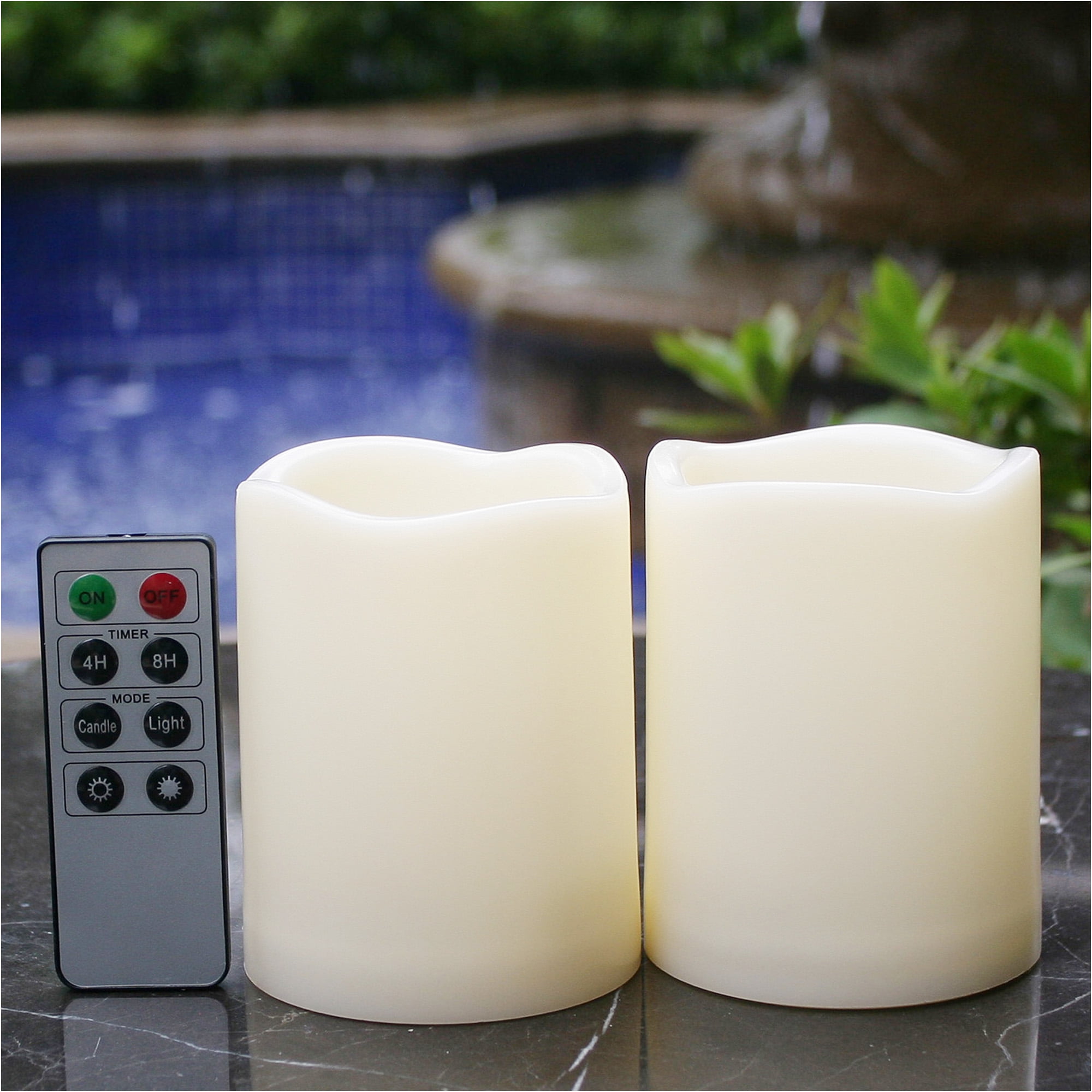 Waterproof Flameless LED Candles for Indoor/Outdoor Use - Remote ...