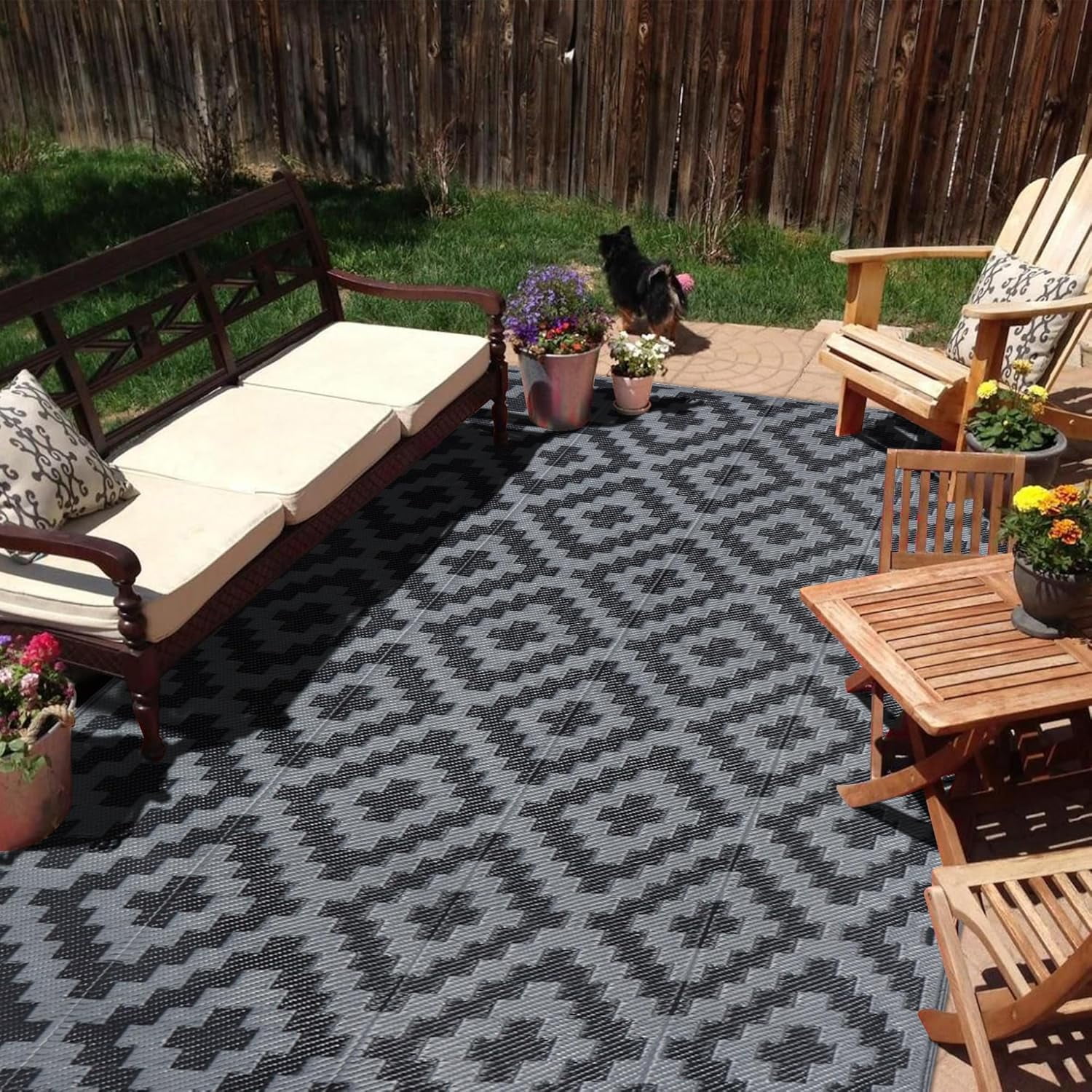 Waterproof Outdoor Flooring 5x8 Modern Feet, Plastic Southeast Asian ...