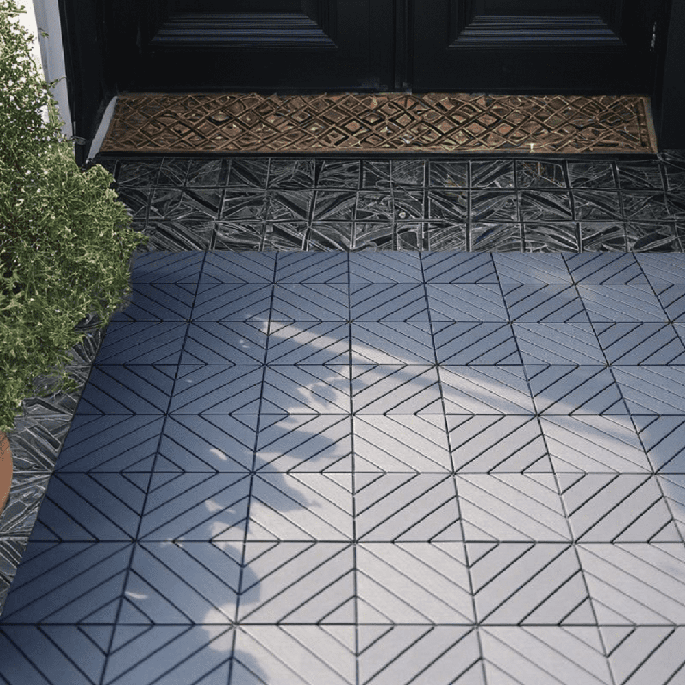 Waterproof Outdoor Interlocking Plastic Deck Tiles - Sturdy PP Material ...
