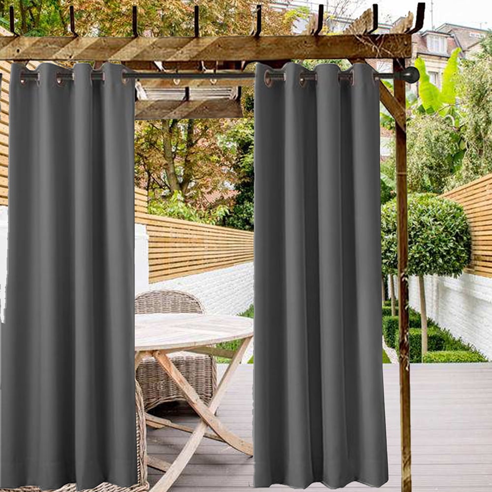 Waterproof Outdoor Patio Curtain Garden Pergola Cabana Blackout ...