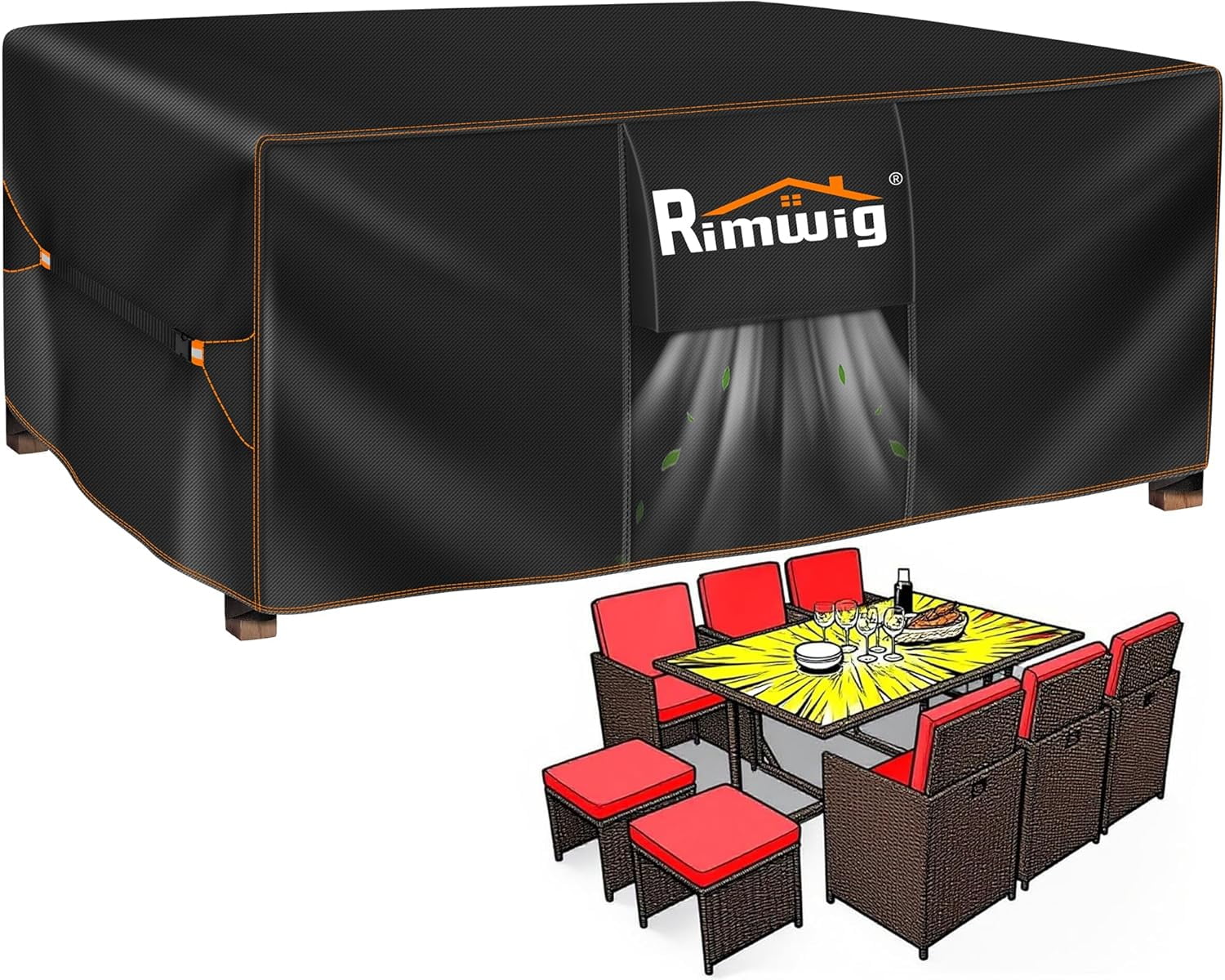 Waterproof Outdoor Patio Furniture Cover for 60" L x 30" W x 28" H ...