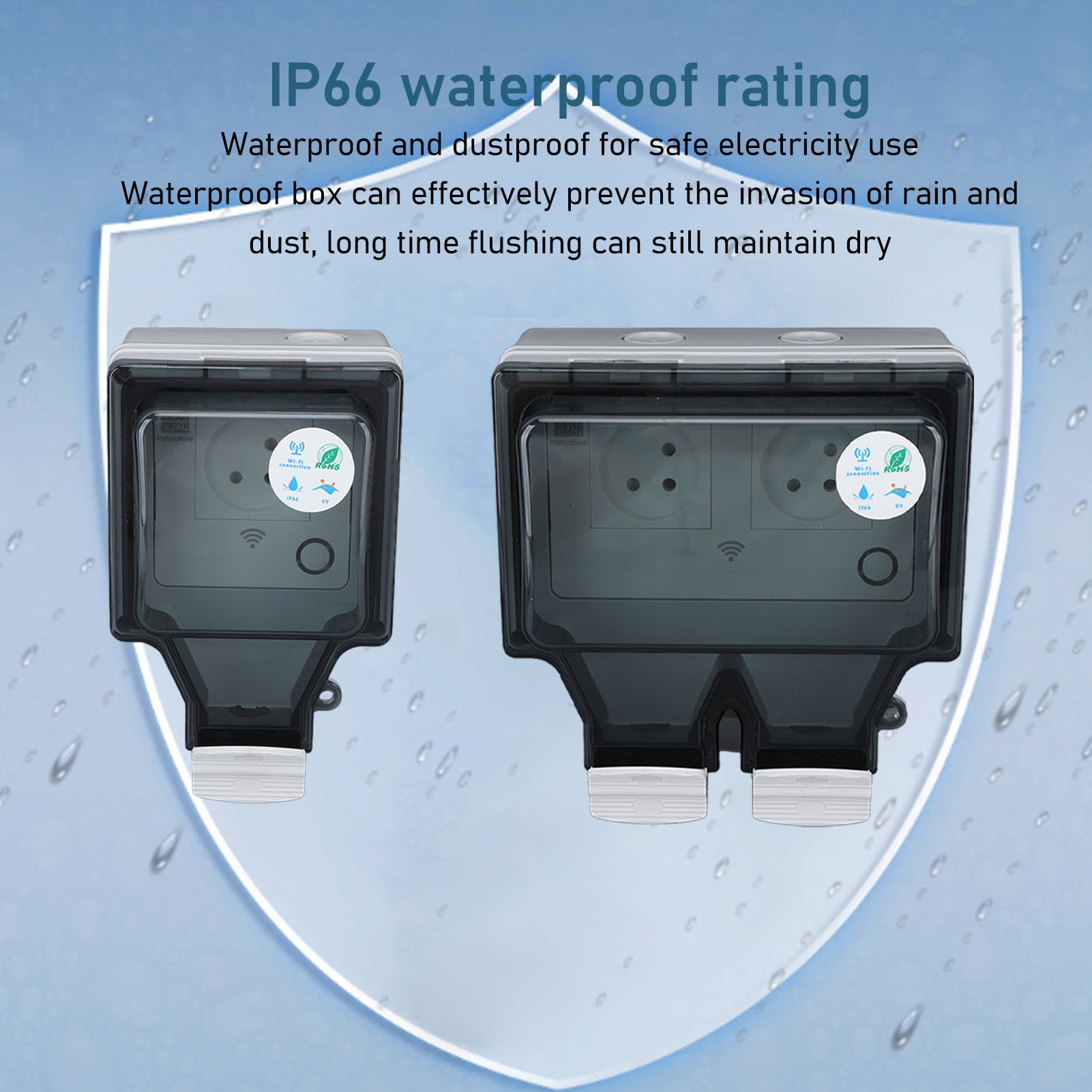 Waterproof Outdoor Plug, WiFi Enabled, Voice Control Compatible, Ideal ...