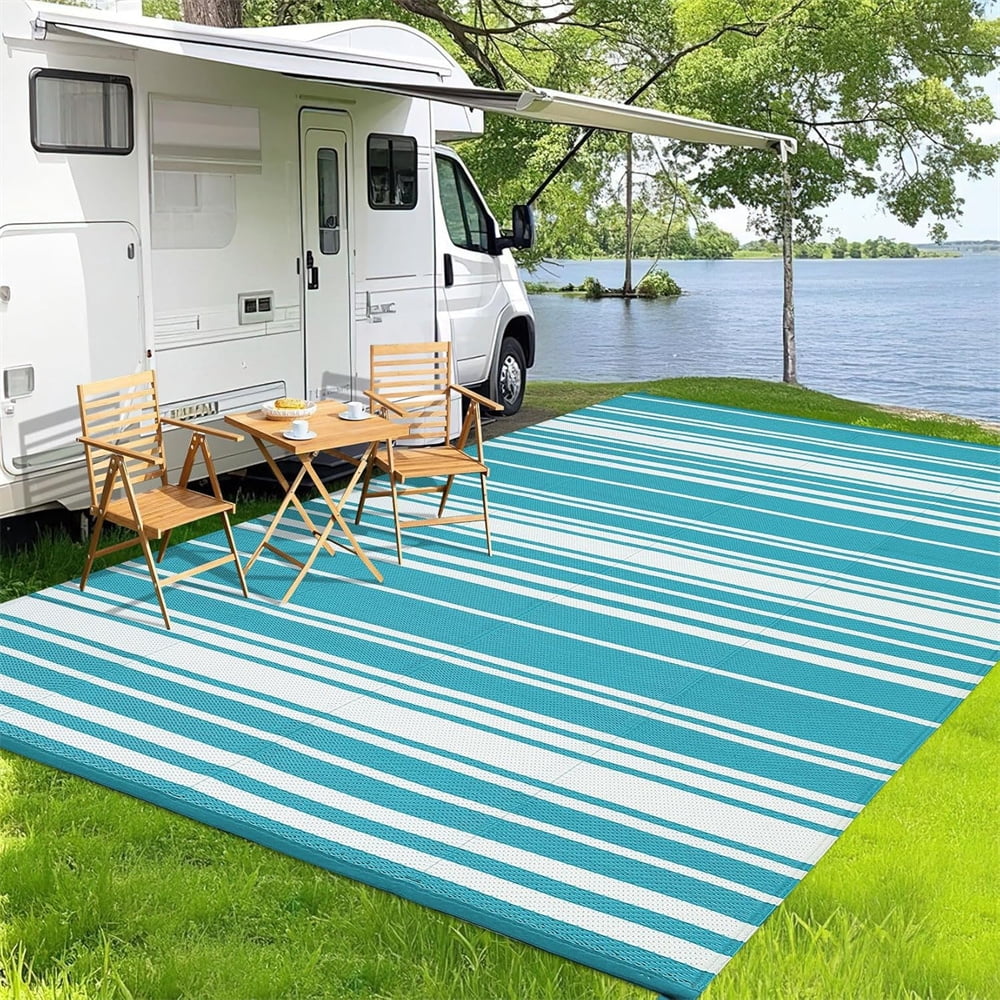 Waterproof Outdoor Rug 8x10/9×12/9×18, Plastic Straw Patio Camping Rug ...