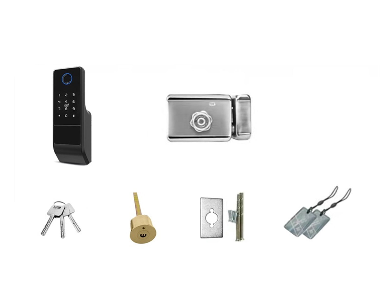 Waterproof Outdoor Smart IP65 Fingerprint Door Lock Digital IC Card Rim ...