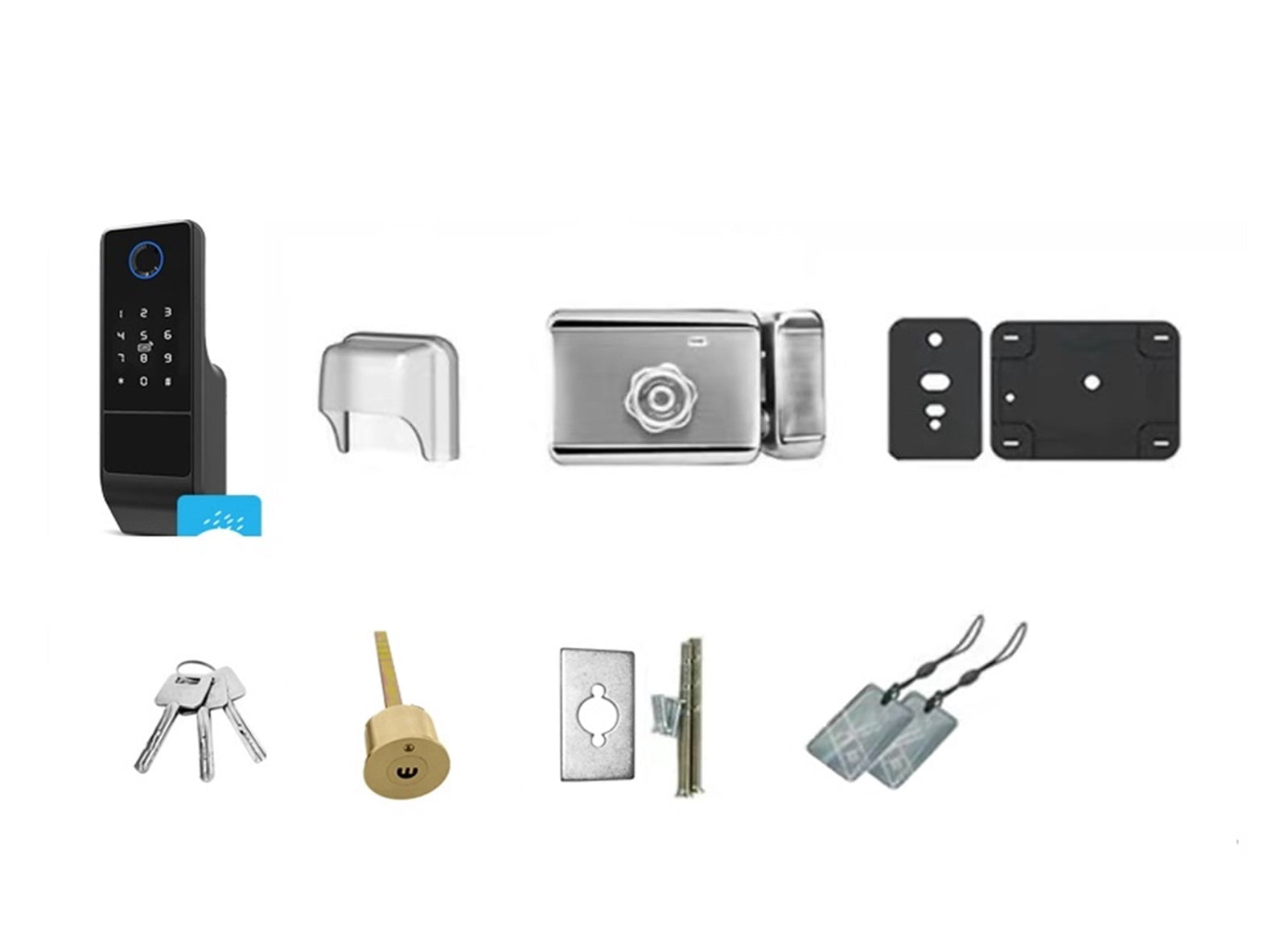 Waterproof Outdoor Smart IP65 Fingerprint Door Lock Digital IC Card Rim ...