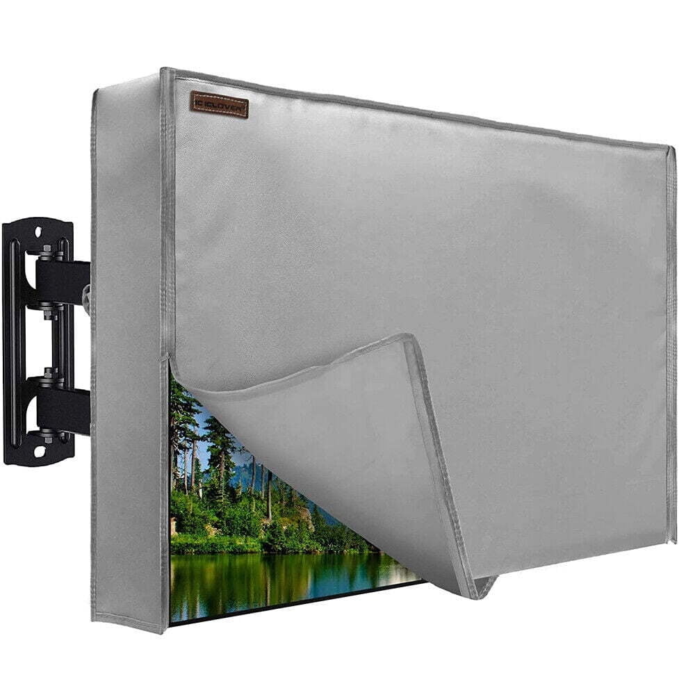 Waterproof Outdoor TV Cover with Front Flap, 600D Heavy Duty Material ...