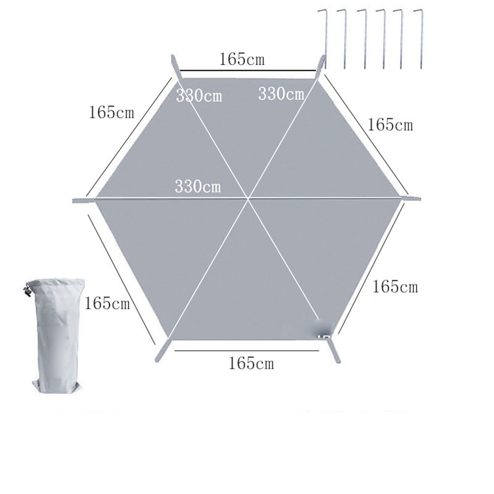 Waterproof Outdoor Tent Mat with Ground Nails for Beach and Camping ...