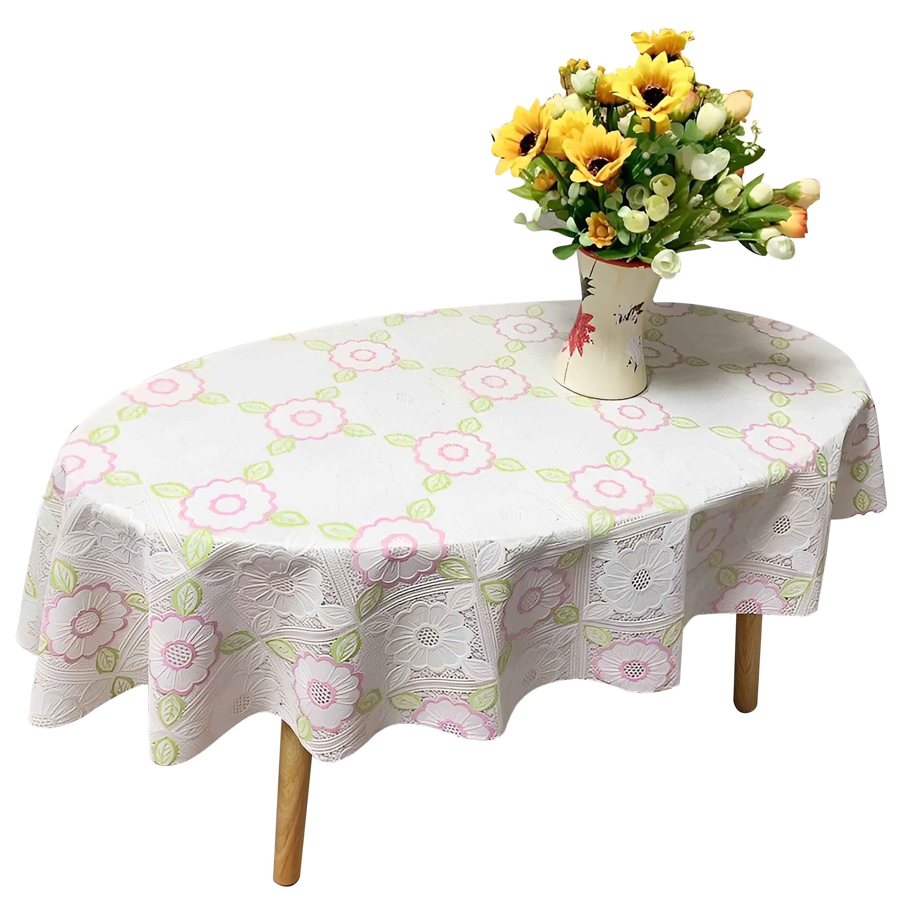Waterproof Oval Tablecloth In PVC For Coffee Table Living Room TV ...