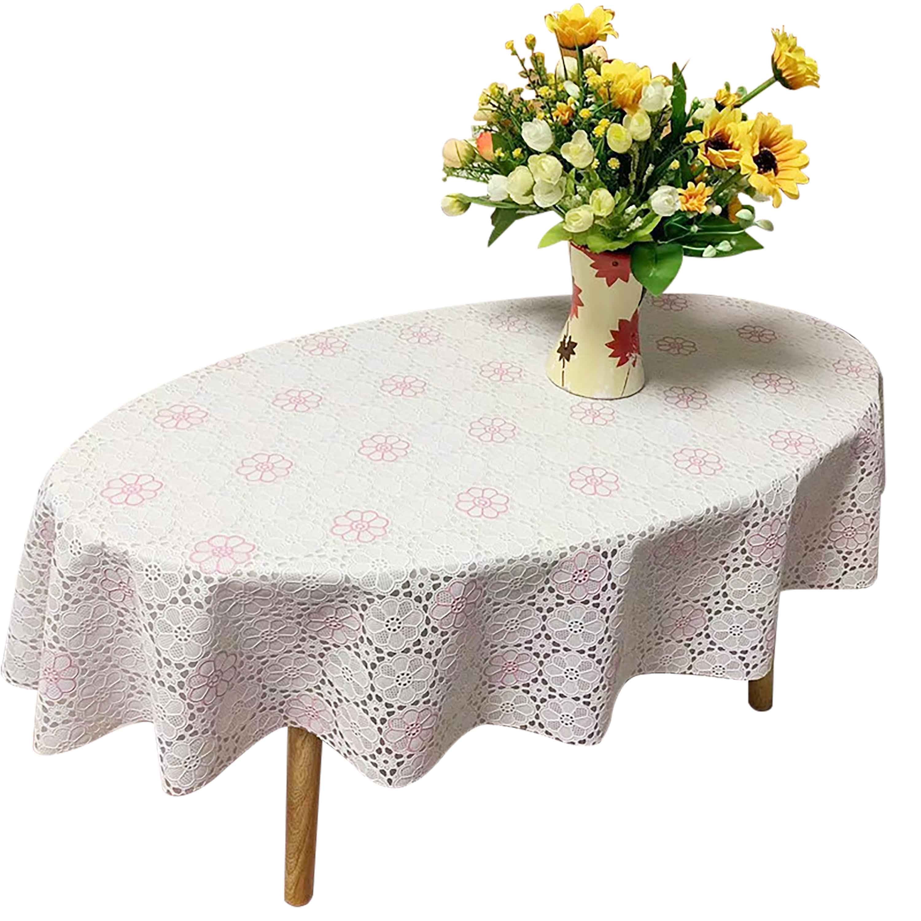 Waterproof Oval Tablecloth In PVC For Coffee Table Living Room TV ...