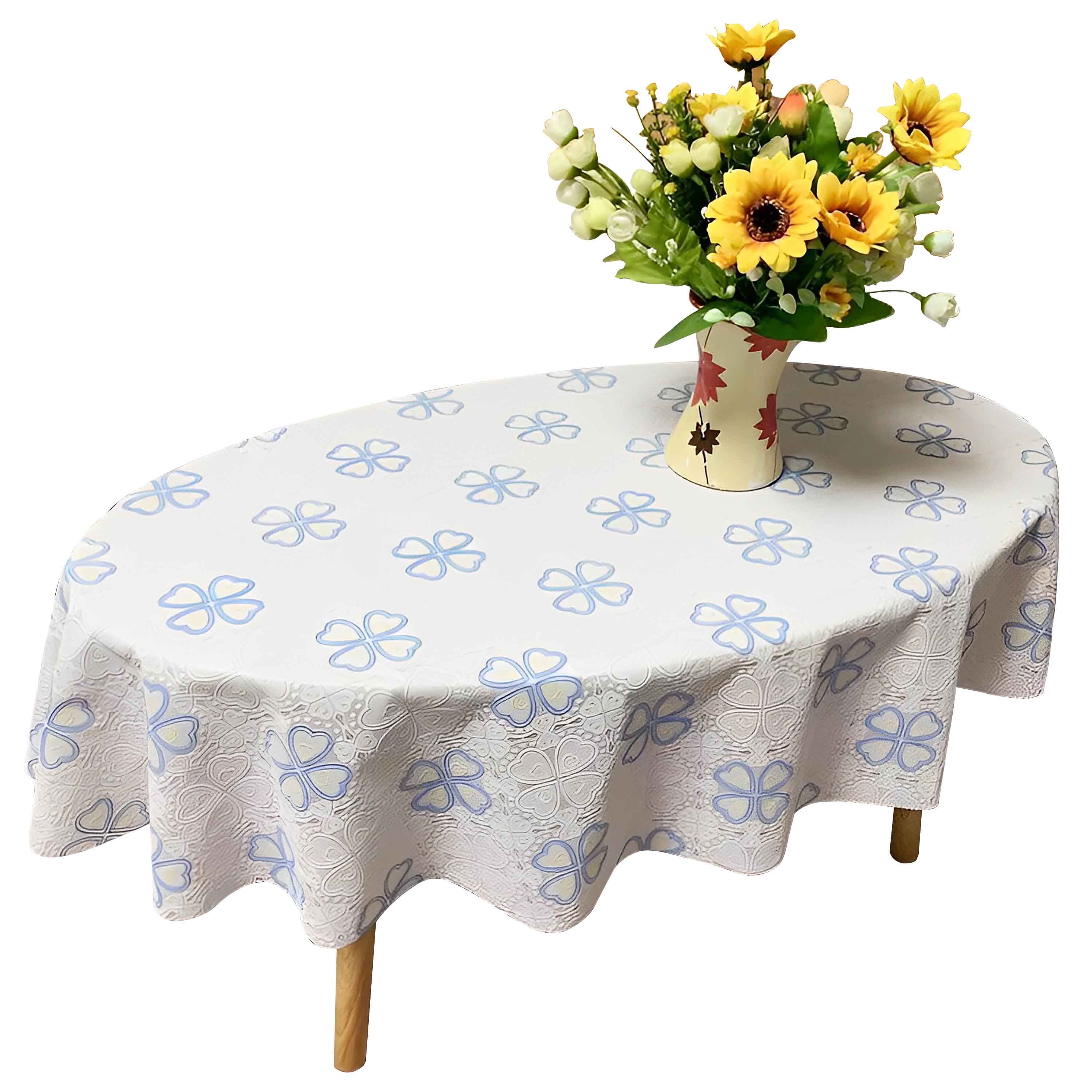 Waterproof Oval Tablecloth In PVC For Coffee Table Living Room TV ...