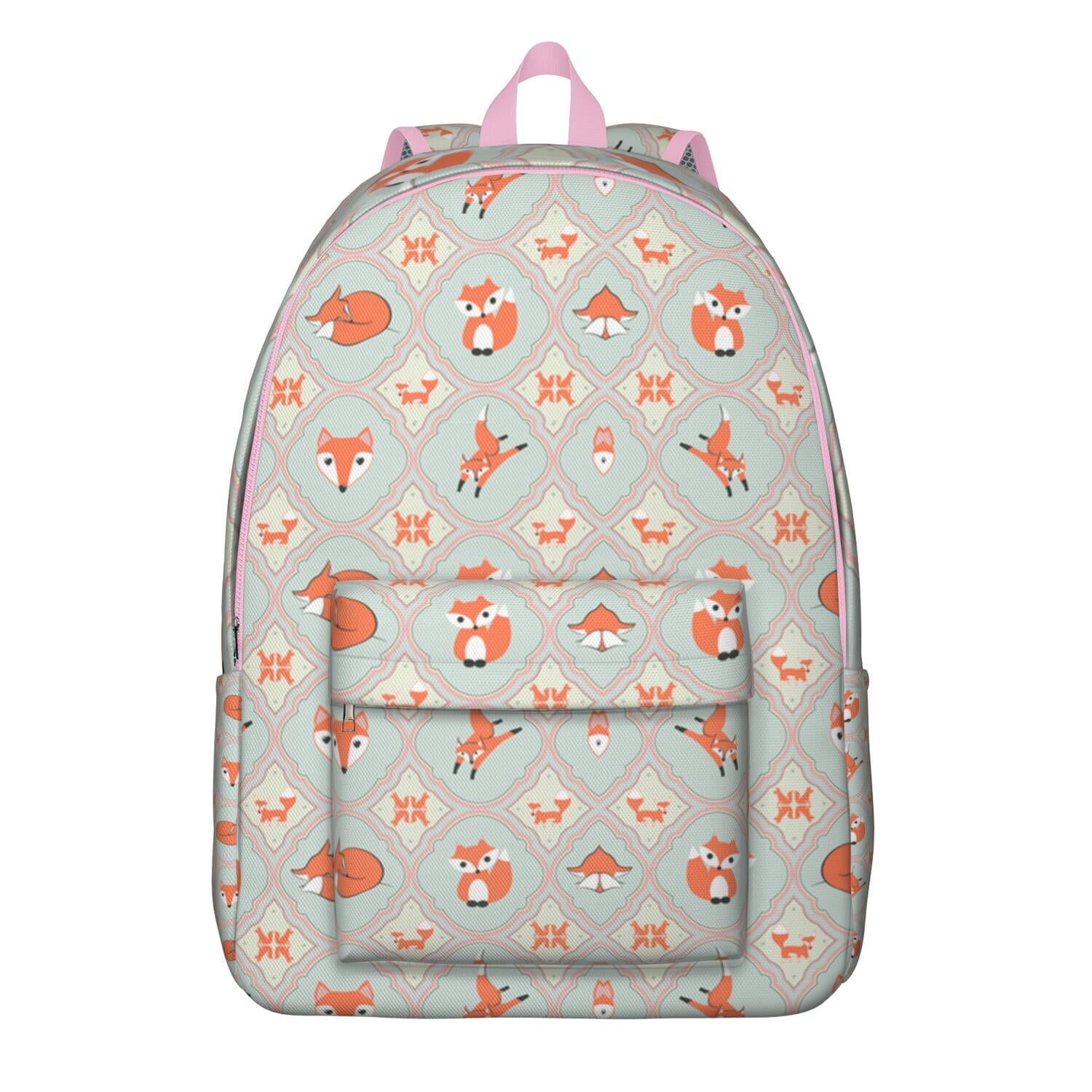 Waterproof Ox Print Backpack, Lightweight School Bag Featuring Cute ...