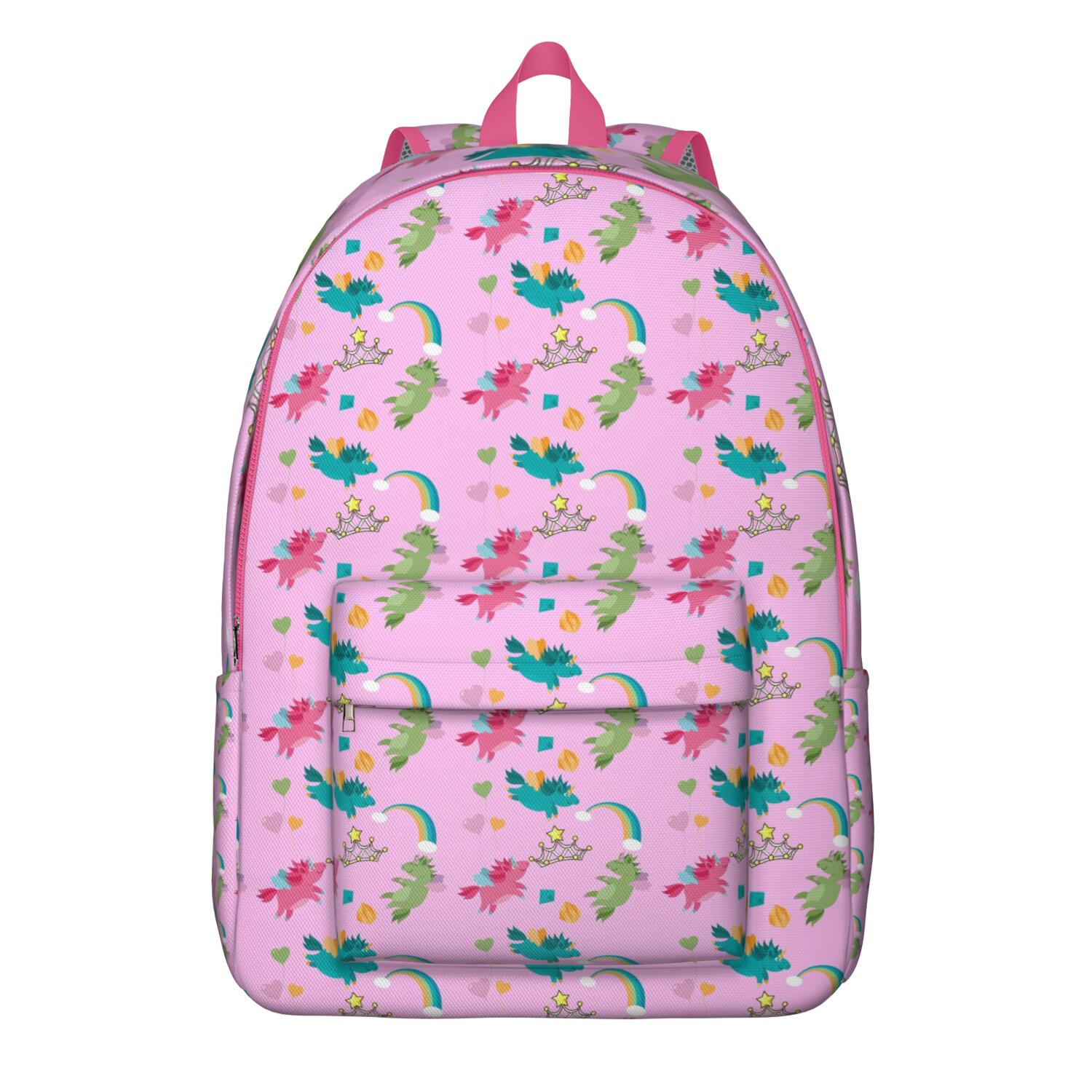 Waterproof Oxford Backpack Featuring Colorful Rainbow Print and ...