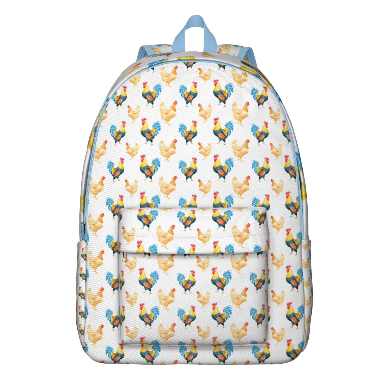 Waterproof Oxford Fabric Backpack with Retro Chicken and Coop Prints ...