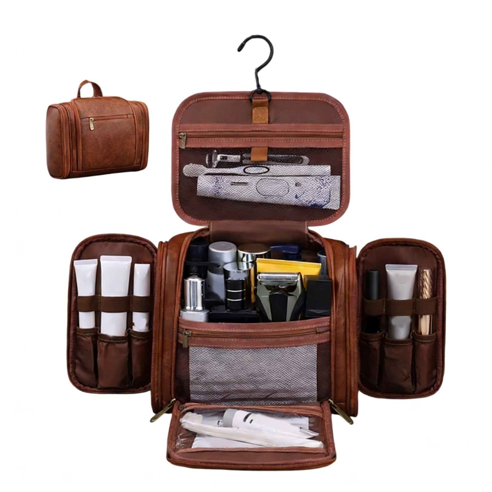 Waterproof PU Cosmetic Bag Organizers Travel Essential Toiletry Pouches ...