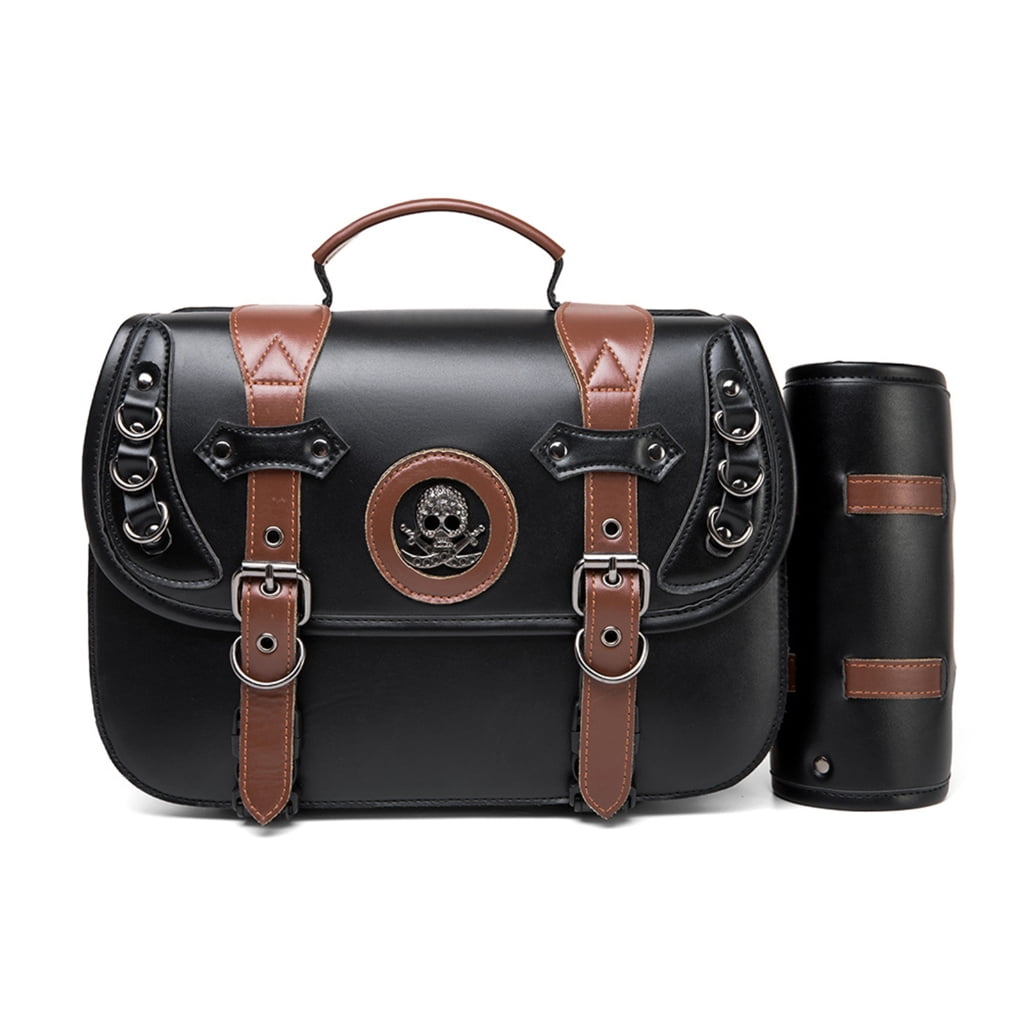 Universal Motorcycle Saddlebags Large Capacity PU Leather Waterproof ...