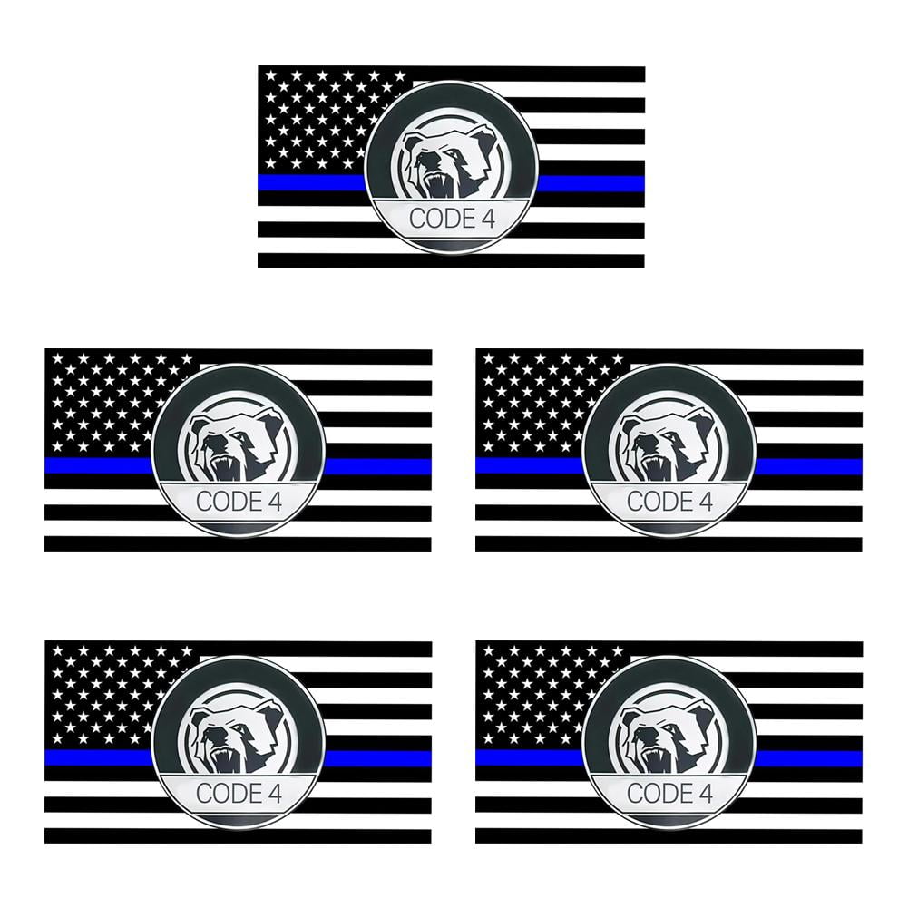 Waterproof PVC Car Decal - Thin Blue Line Flag Design for Car Windows ...