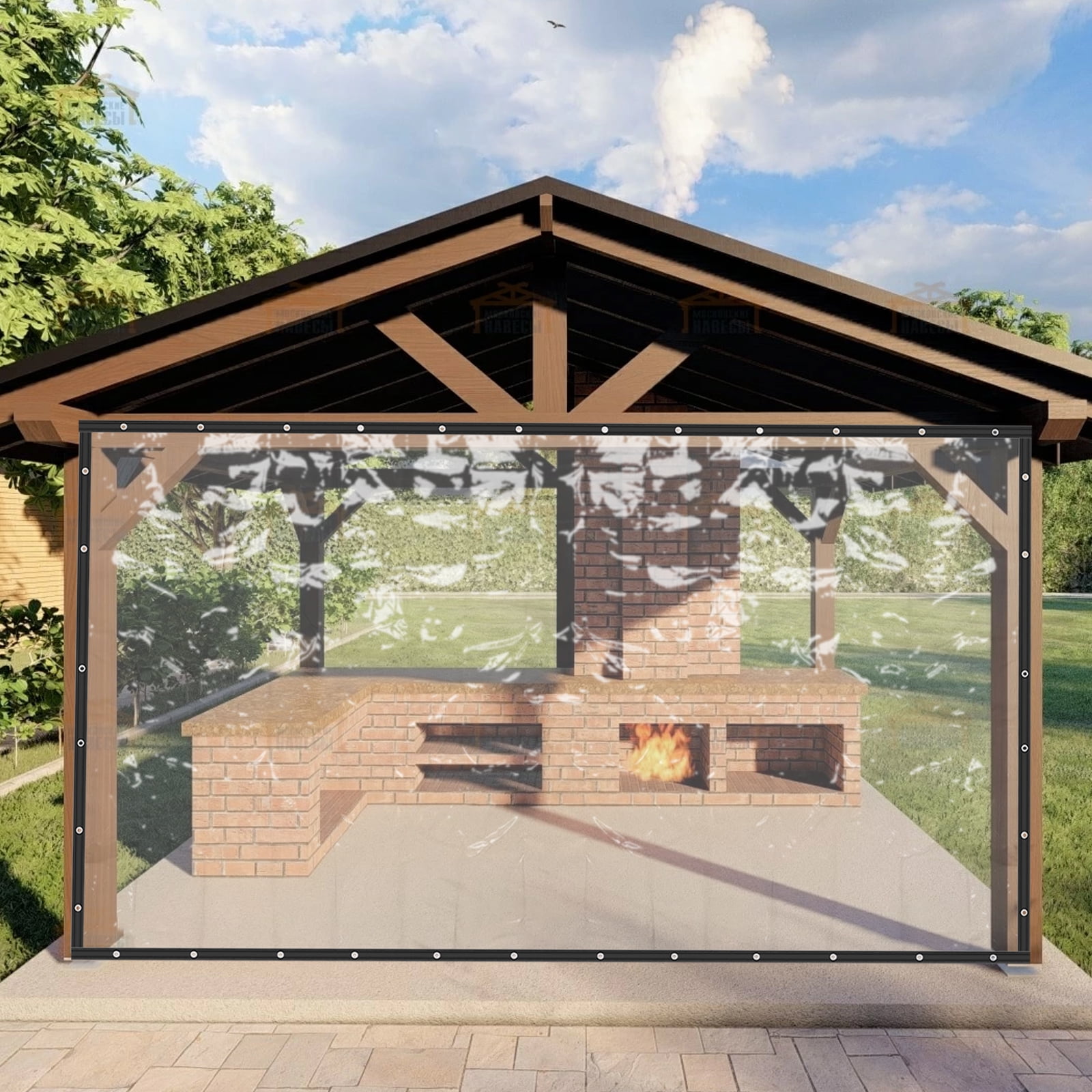 Waterproof PVC Clear Canopy Garden Patio Awning Canopies Enclosure ...