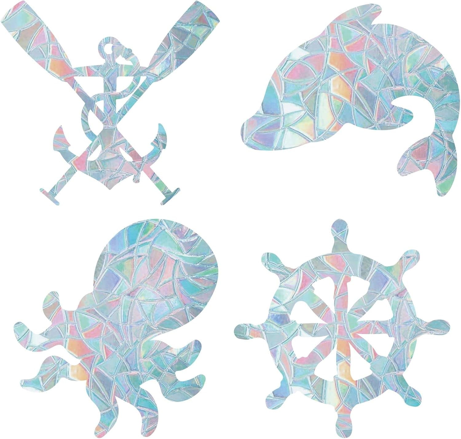 Waterproof PVC Colored Laser Stained Window Film Adhesive Stickers ...