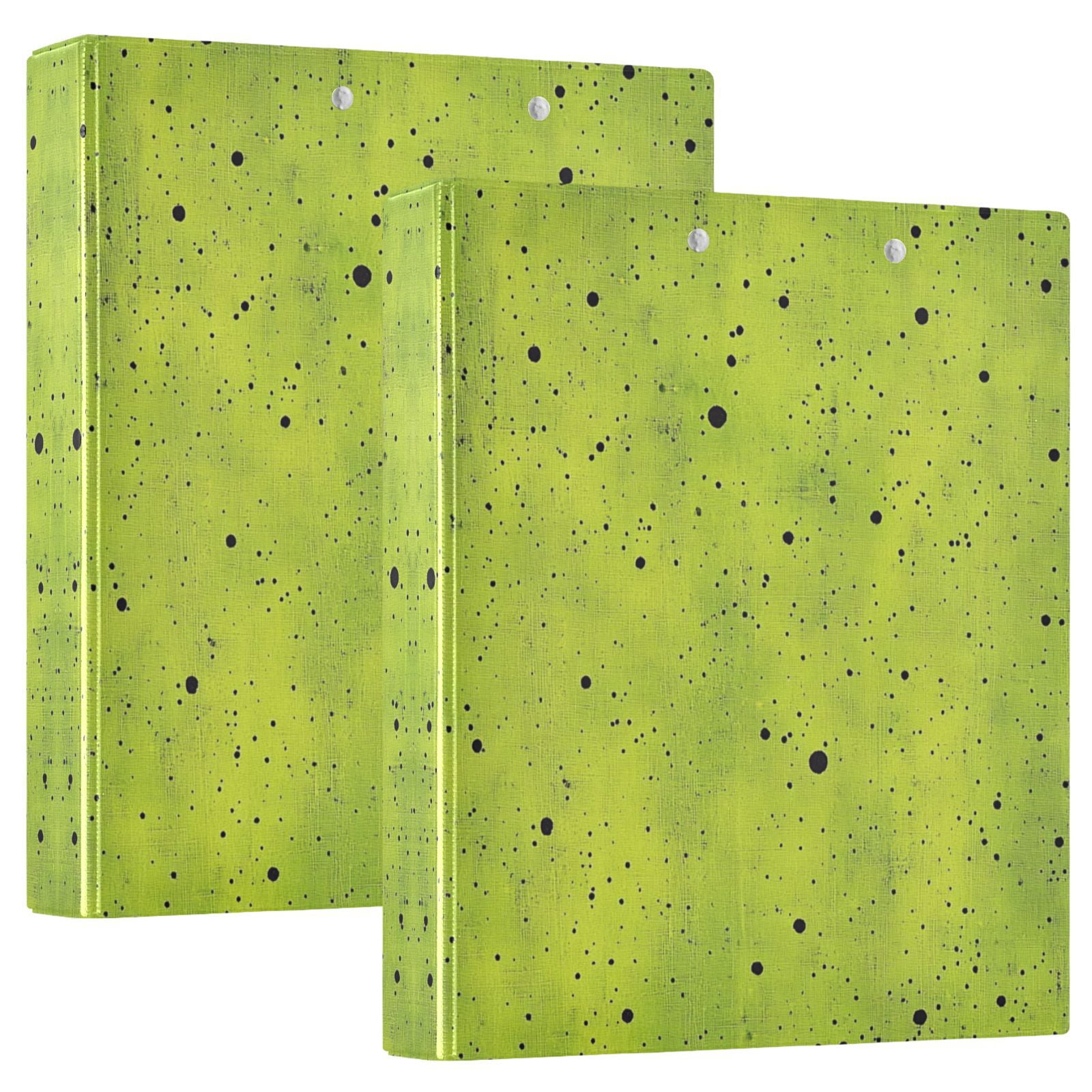 Iauyy PVC Round Ring Binders, 200 Page Capacity, 2 Pack，Green ...