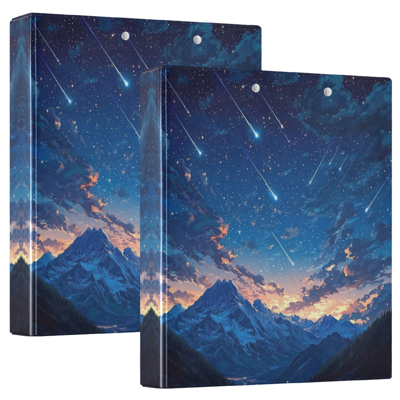 Iauyy PVC Round Ring Binders, 200 Page Capacity, 2 Pack，Blue Sky ...