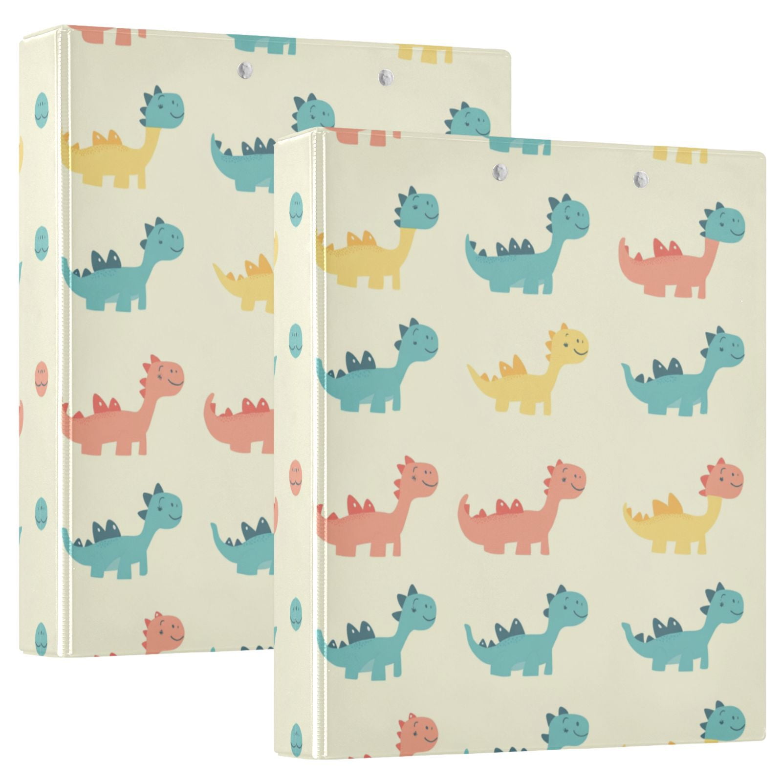 Iauyy PVC Round Ring Binders, 200 Page Capacity, 2 Pack，Cute Cartoon ...