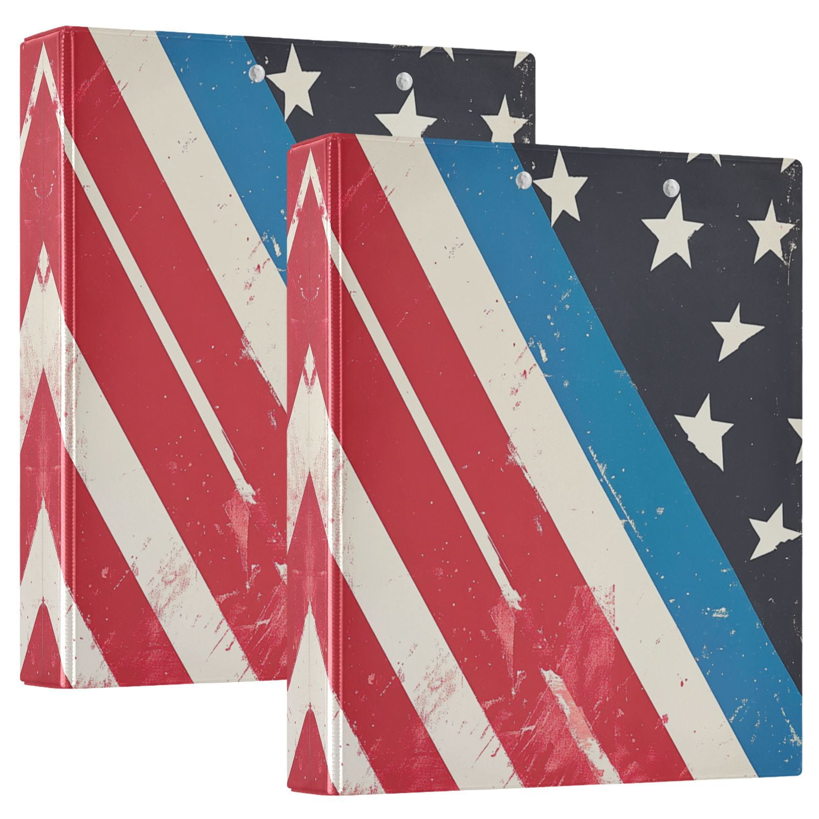 Iauyy PVC Round Ring Binders, 200 Page Capacity, 2 Pack，Flag - Walmart.com