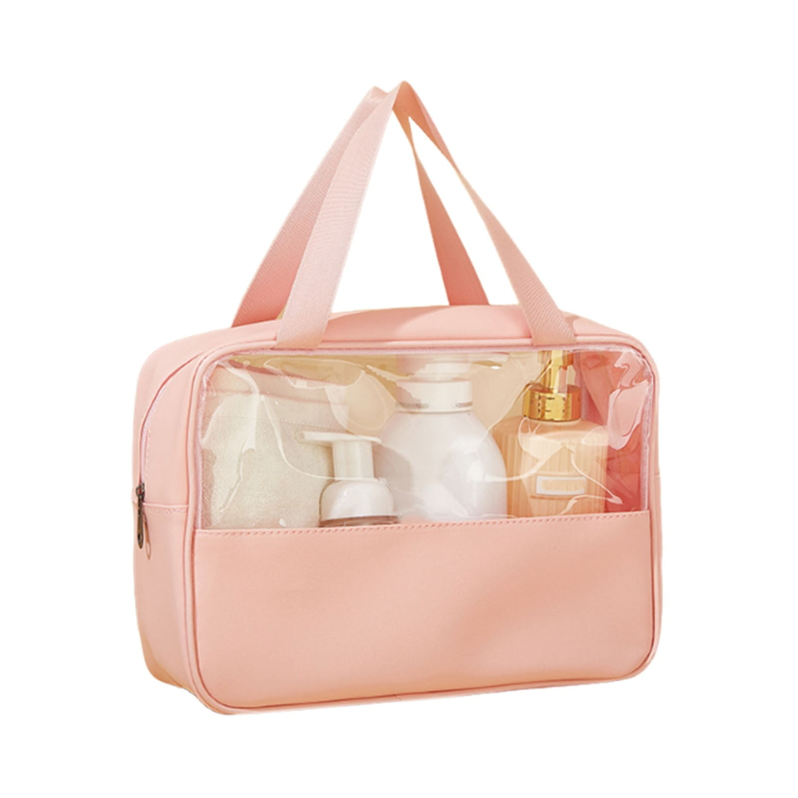 Waterproof PVC Travel Toiletry Bag | Semi-Transparent Portable Handheld ...