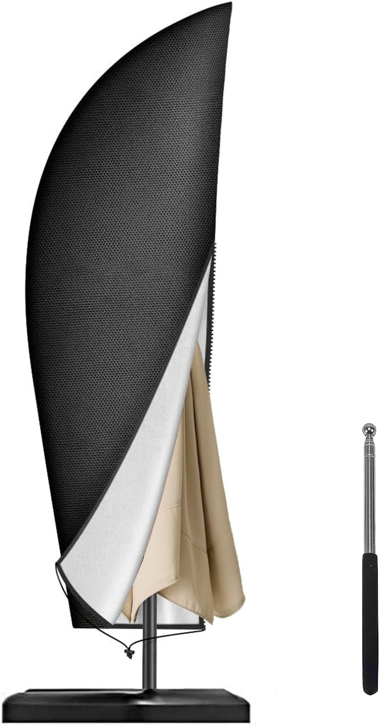 Waterproof Parasol Cover with Rod - for Cantilever Parasols (265x40/70/ ...