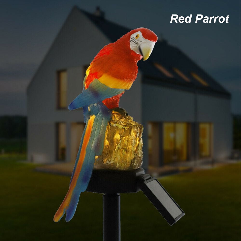 Waterproof Parrot/Angel/Flower Fairy Yard Ornament LED Solar Light ...